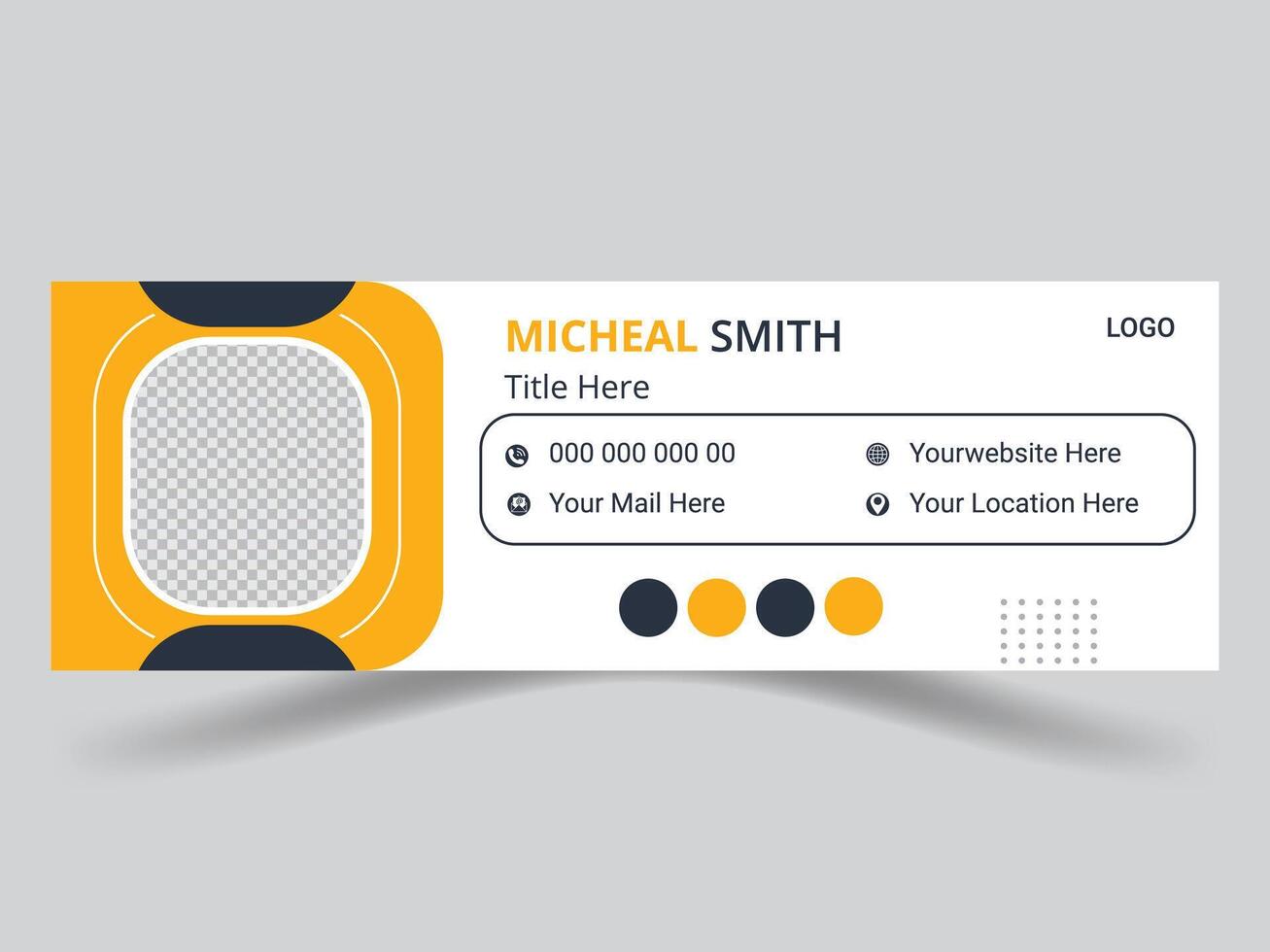 Modern Simple Editable Email Signature Design And Minimal Layout ...