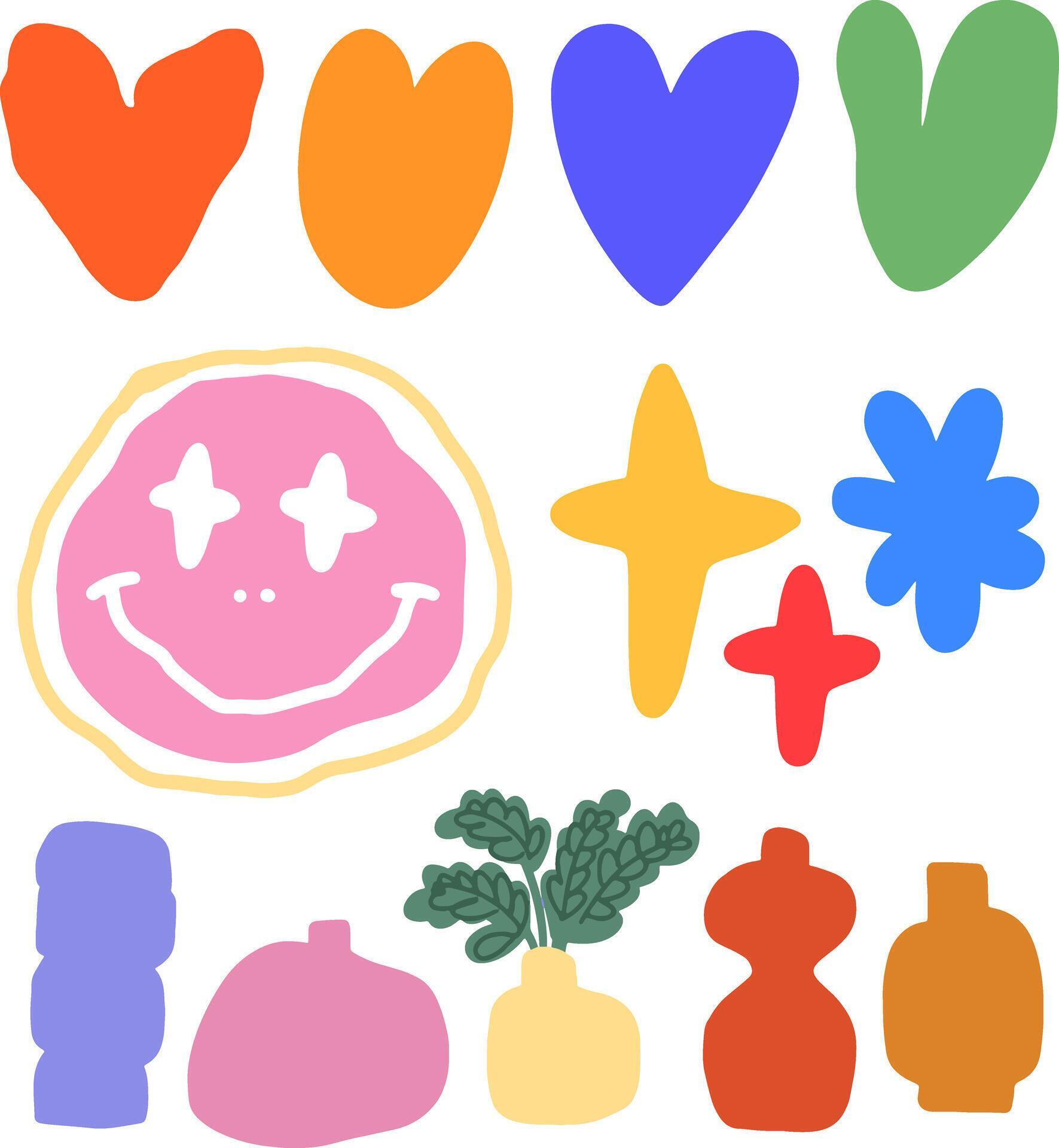 cute abstract shapes element design 44587615 Vector Art at Vecteezy