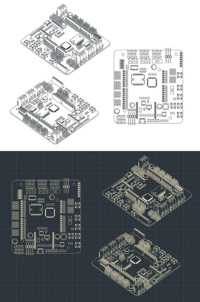 Arduino Romeo V2 Blueprints 44594827 Vector Art At Vecteezy