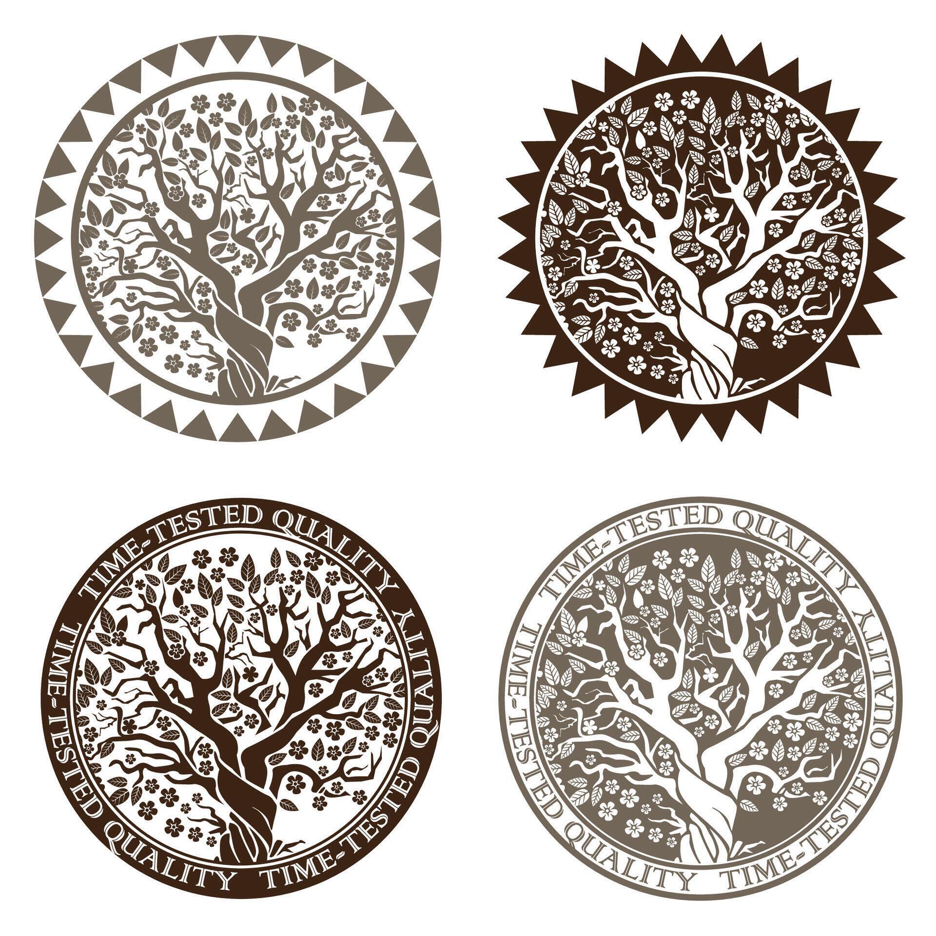 Blooming tree symbols 44595489 Vector Art at Vecteezy