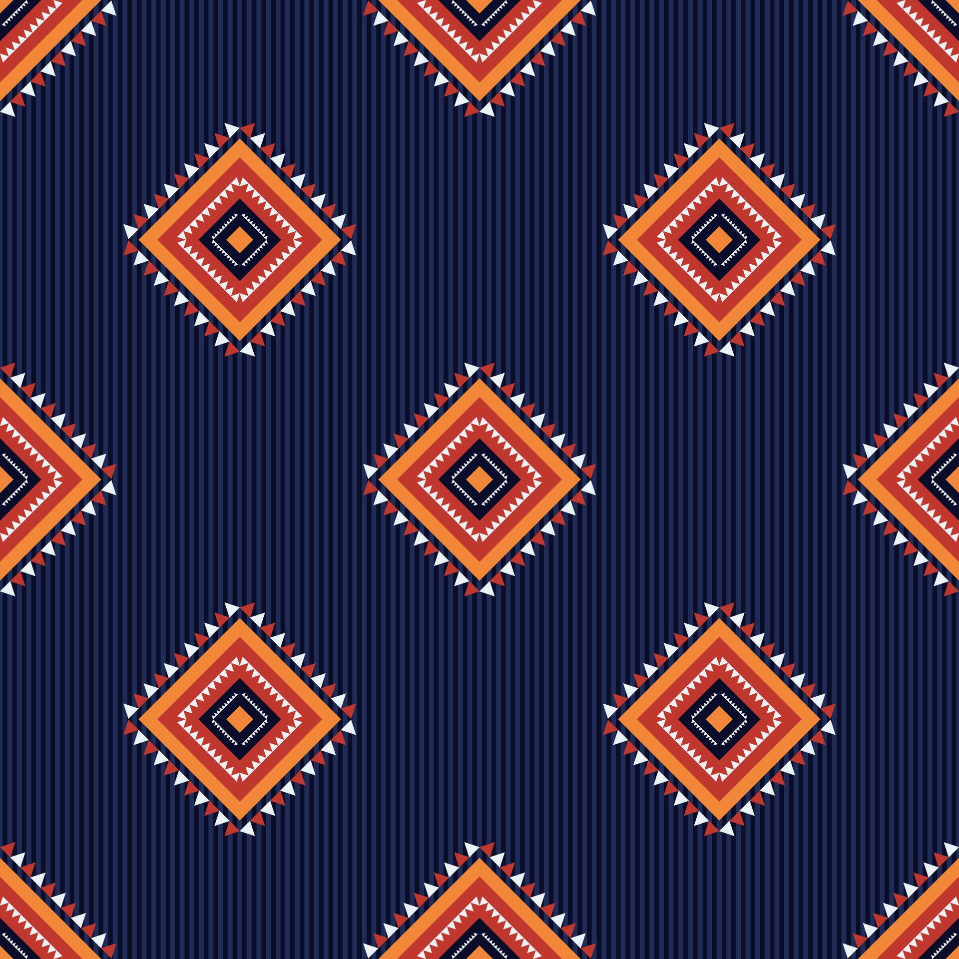 Aztec Geometric Stripes Pattern Aztec Small Geometric Square Shape Seamless Pattern With