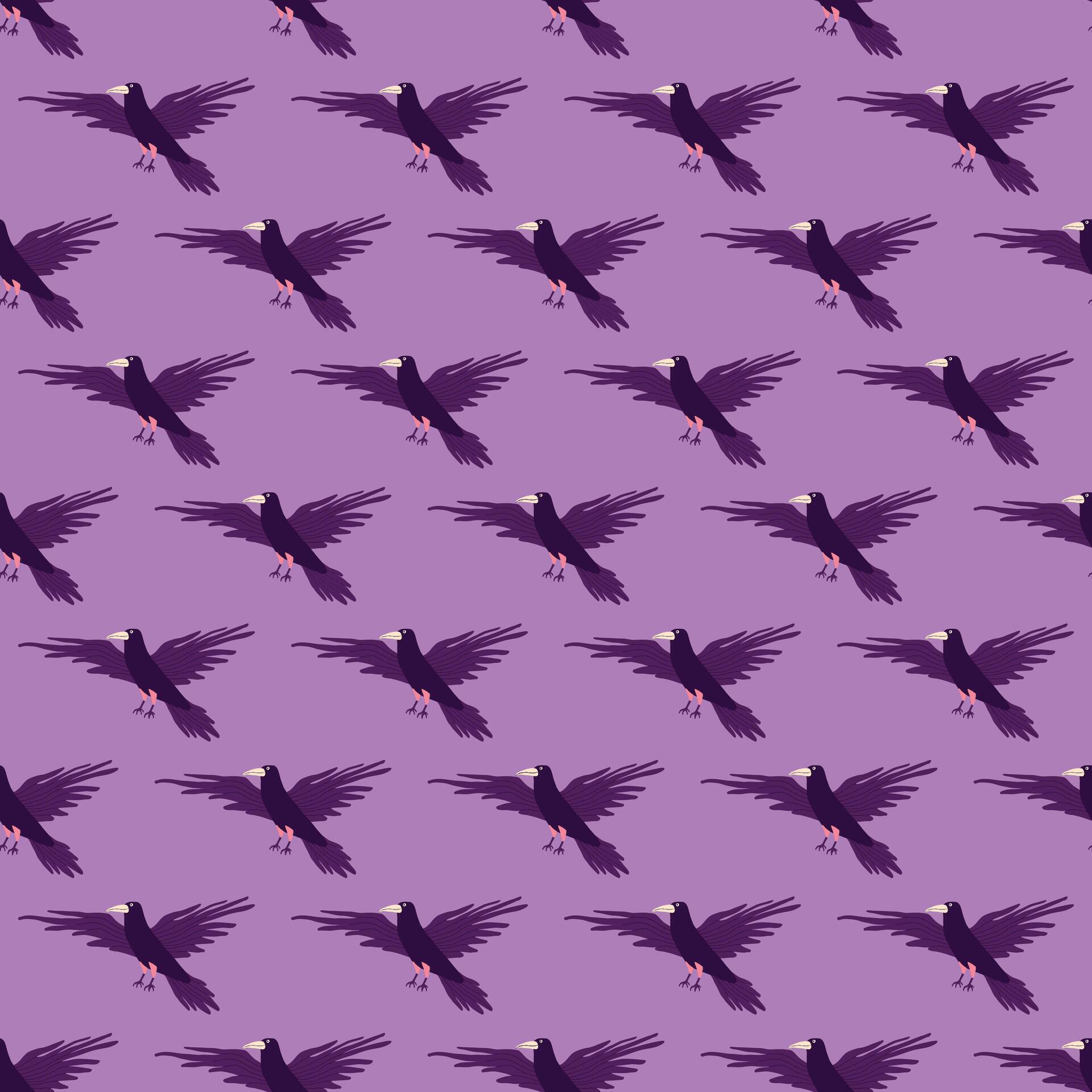 Seamless pattern with ravens 44596821 Vector Art at Vecteezy