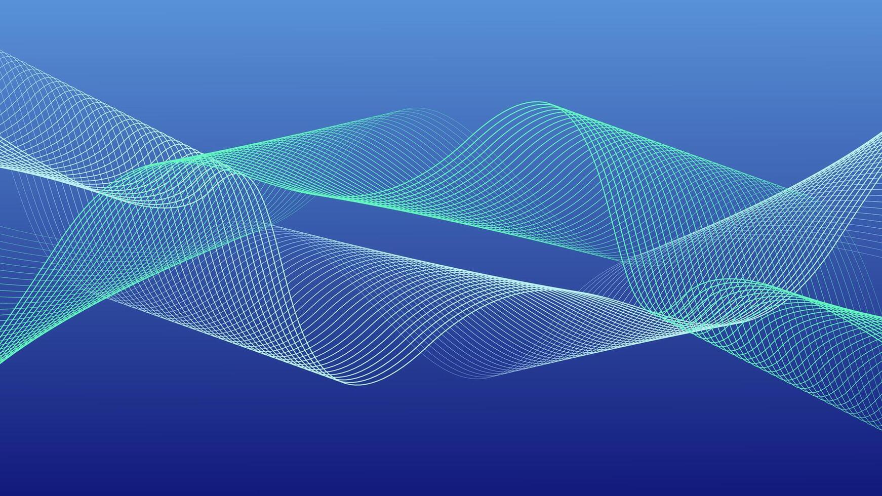 Abstract Glowing Wave Lines On Dark Blue Background Dynamic Wave Pattern Modern Flowing Wavy