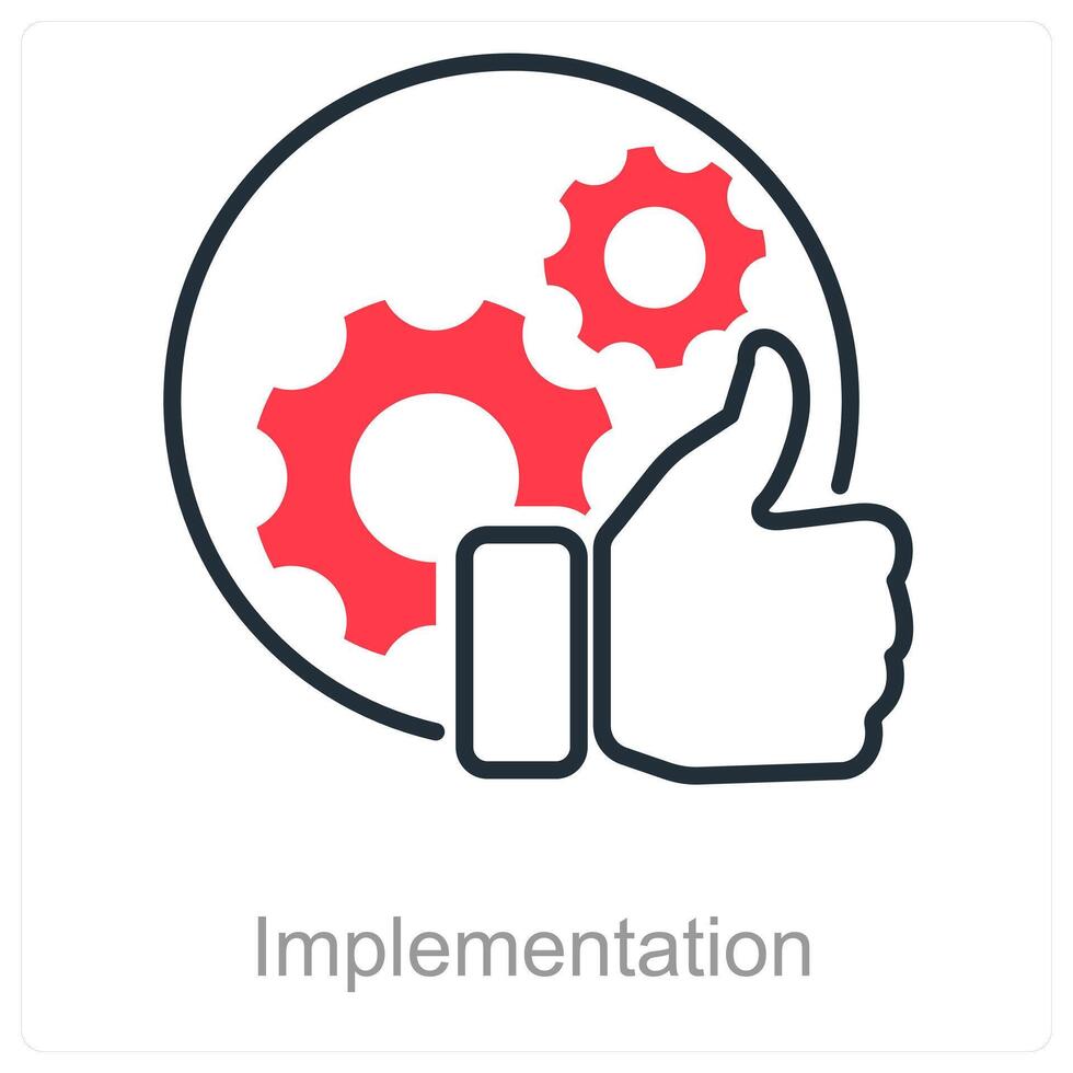 Implementation and action icon concept 44597530 Vector Art at Vecteezy