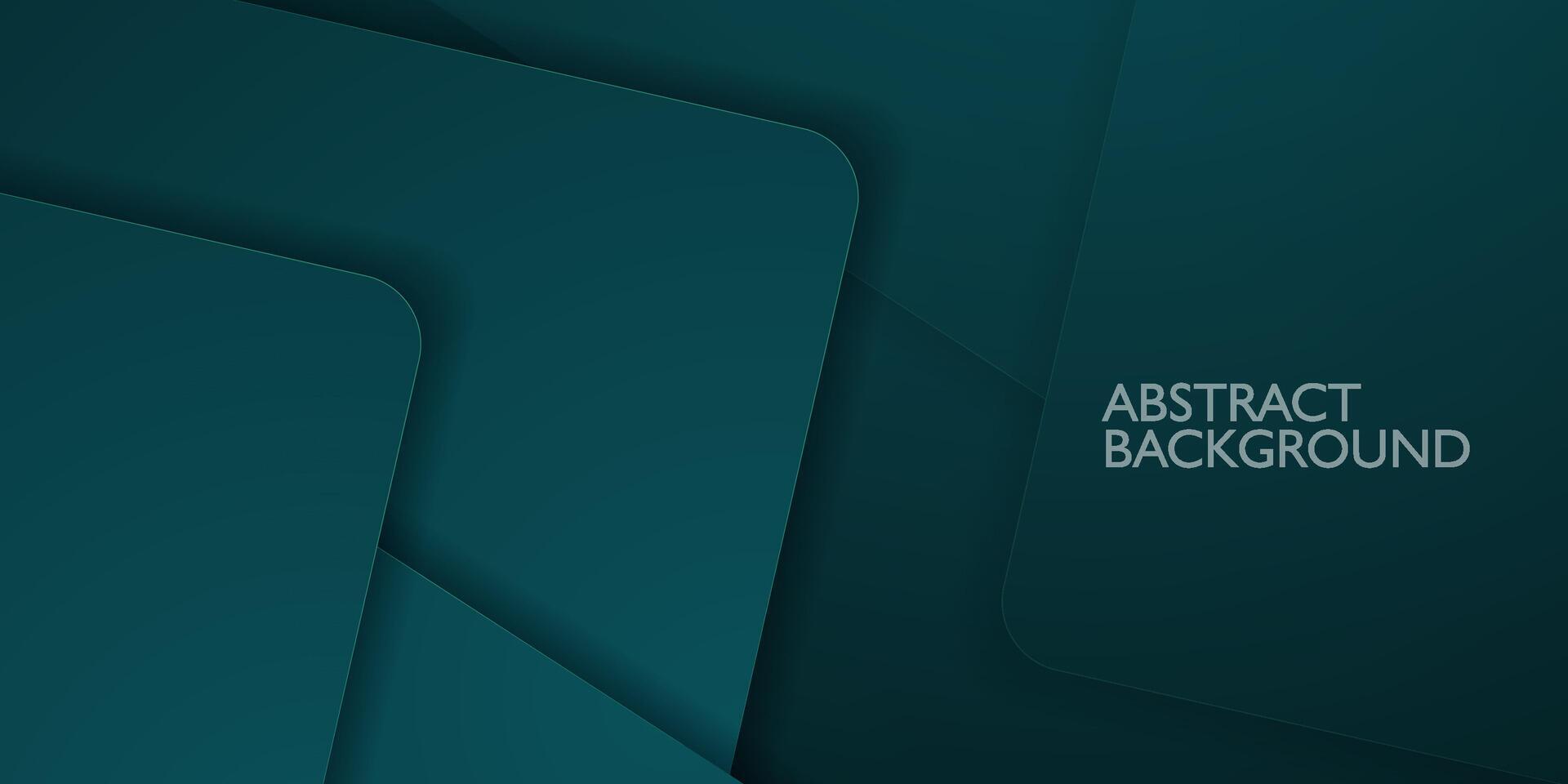 Abstract green background with square overlap shape pattern. Dark green design. Simple and ...