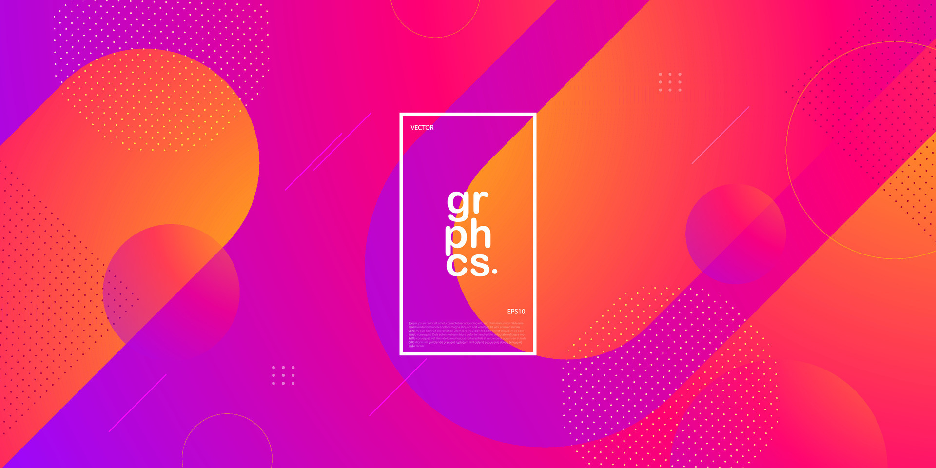 Dynamic Abstract Gradient Orange And Purple Geometric Background With Simple Circle Pattern