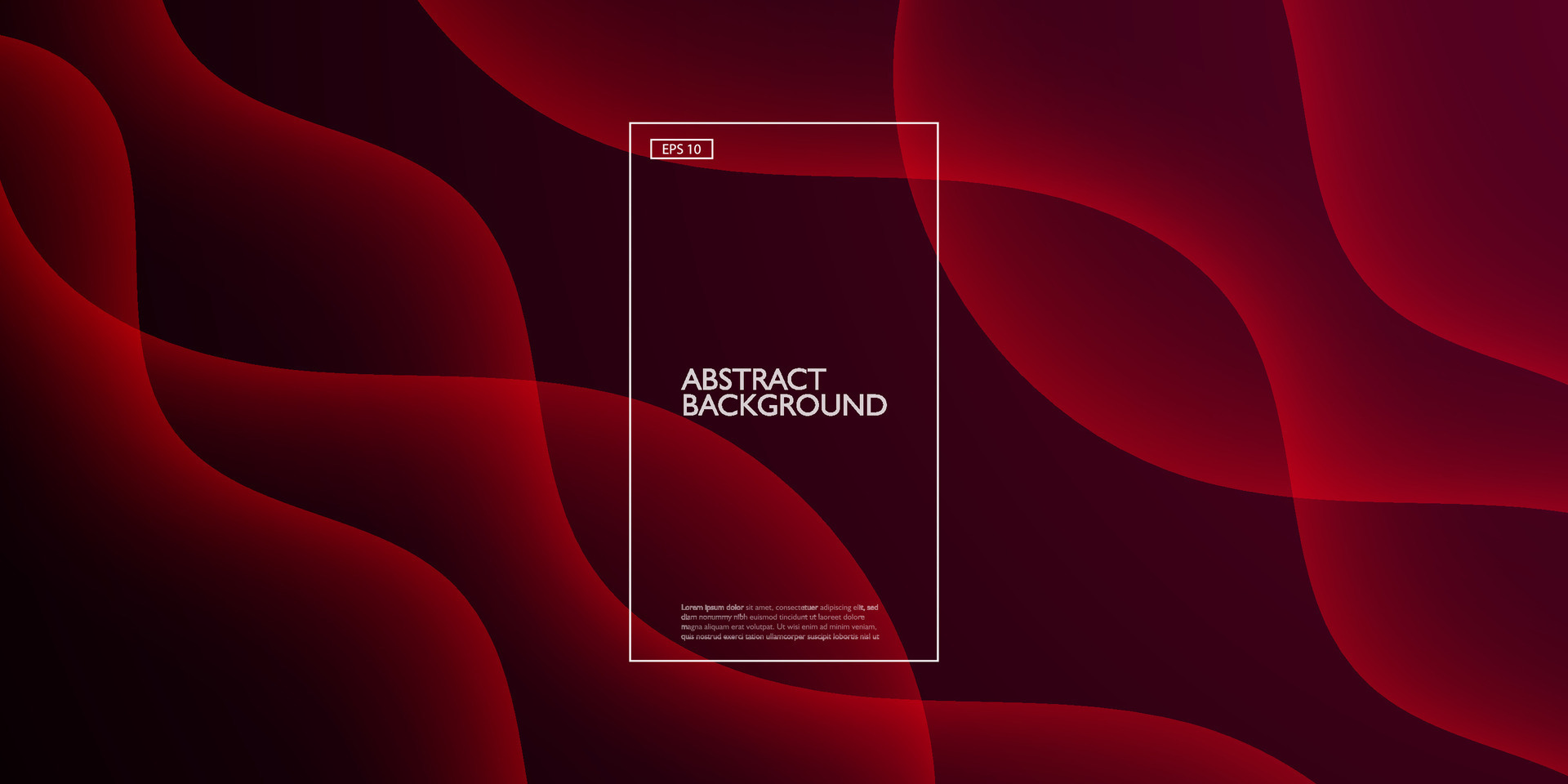 Futuristic Dark Red Wave Abstract Background With Realistic Gradient Color On Background Eps10