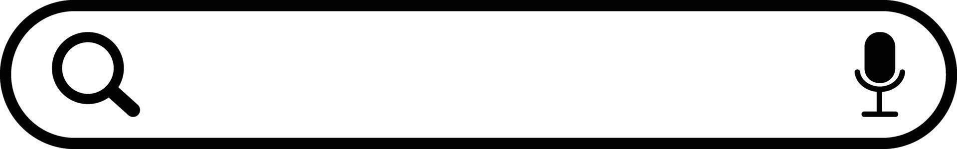 Search bar with microphone icon isolated on white background ...