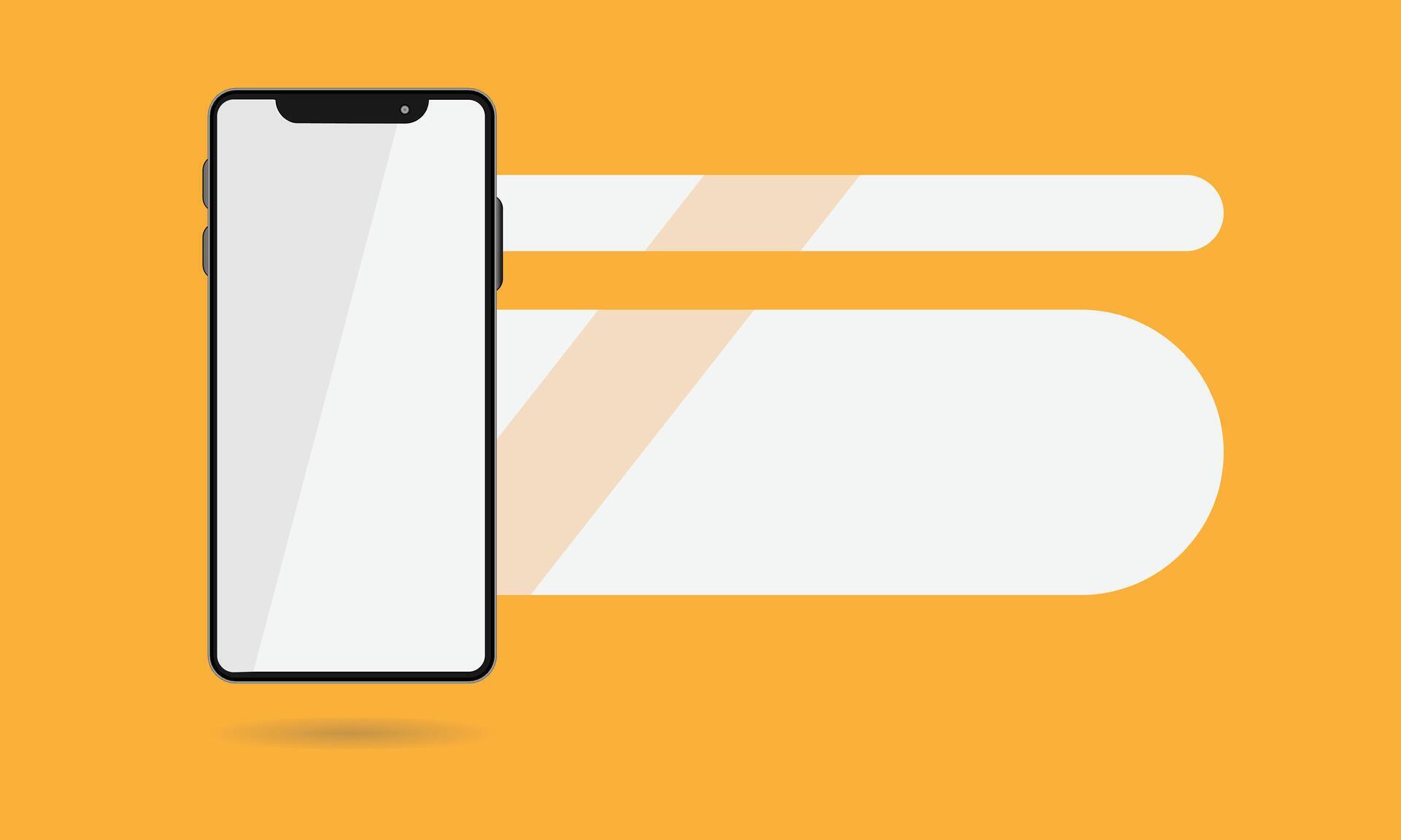 Realistic smartphone mockup blank screen. Template suitable for ...