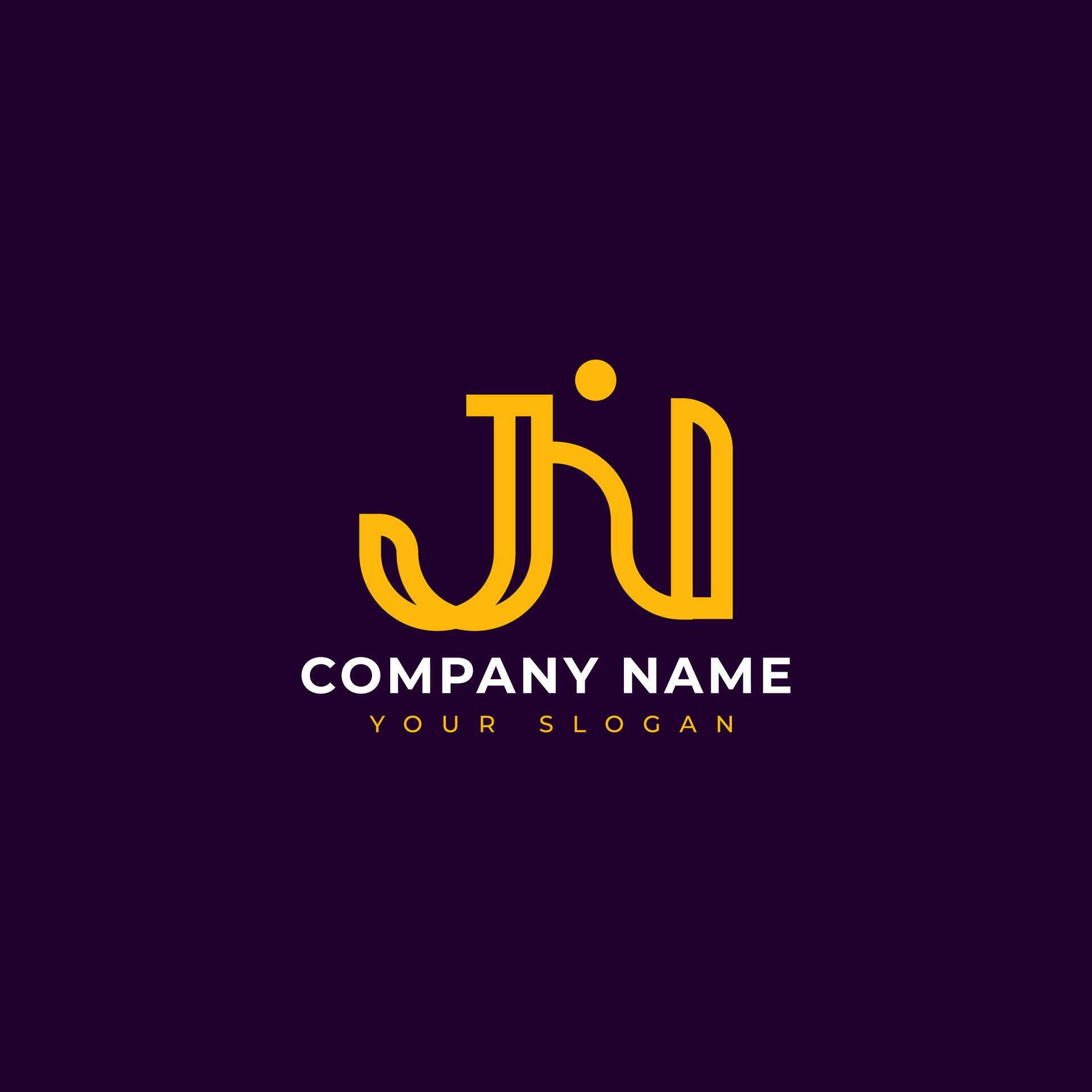 Modern Letter Jn Logo Design Template 44606829 Vector Art At Vecteezy