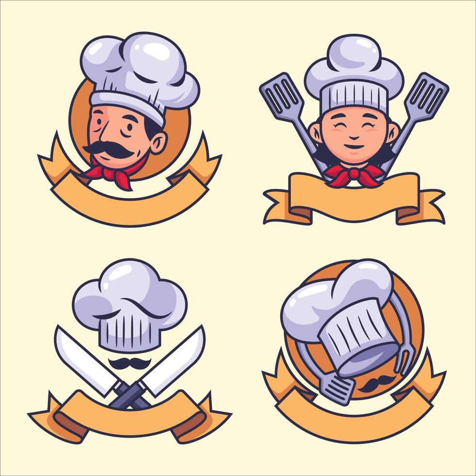 set of chef hats and chef's hat icons 44610003 Vector Art at Vecteezy