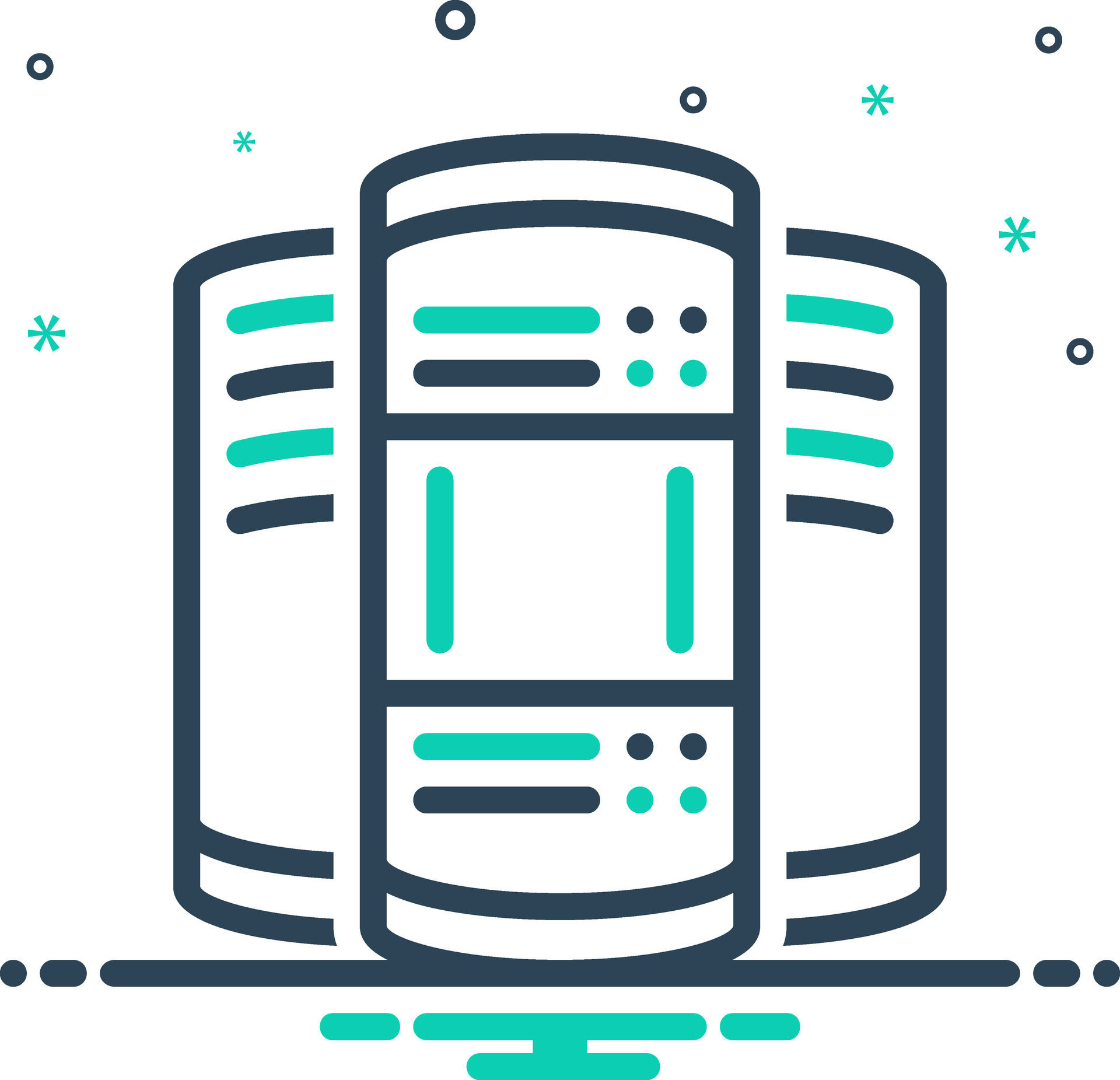 Solid black icon for server 44611016 Vector Art at Vecteezy