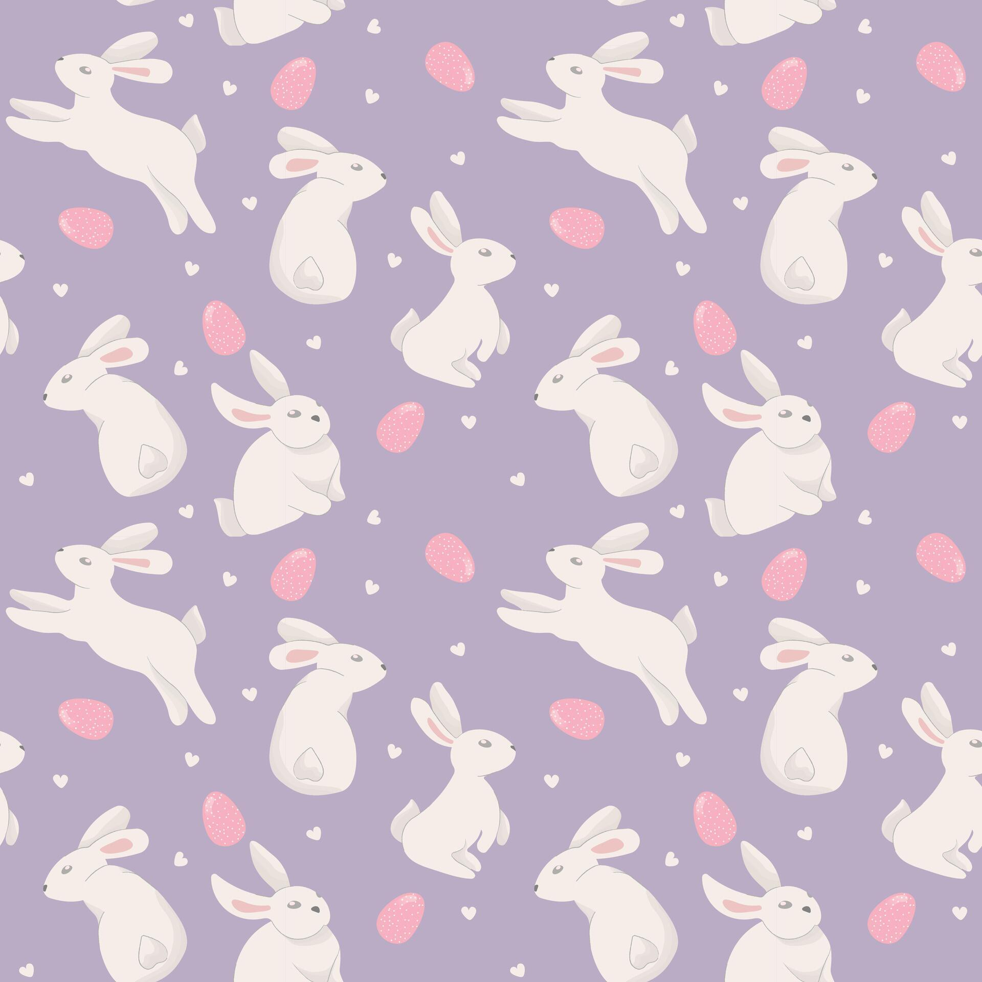 Easter rabbit pattern. Seamless pattern with rabbit, eggs. illustration ... Easter rabbit pattern. Seamless pattern with rabbit, eggs. illustration ...