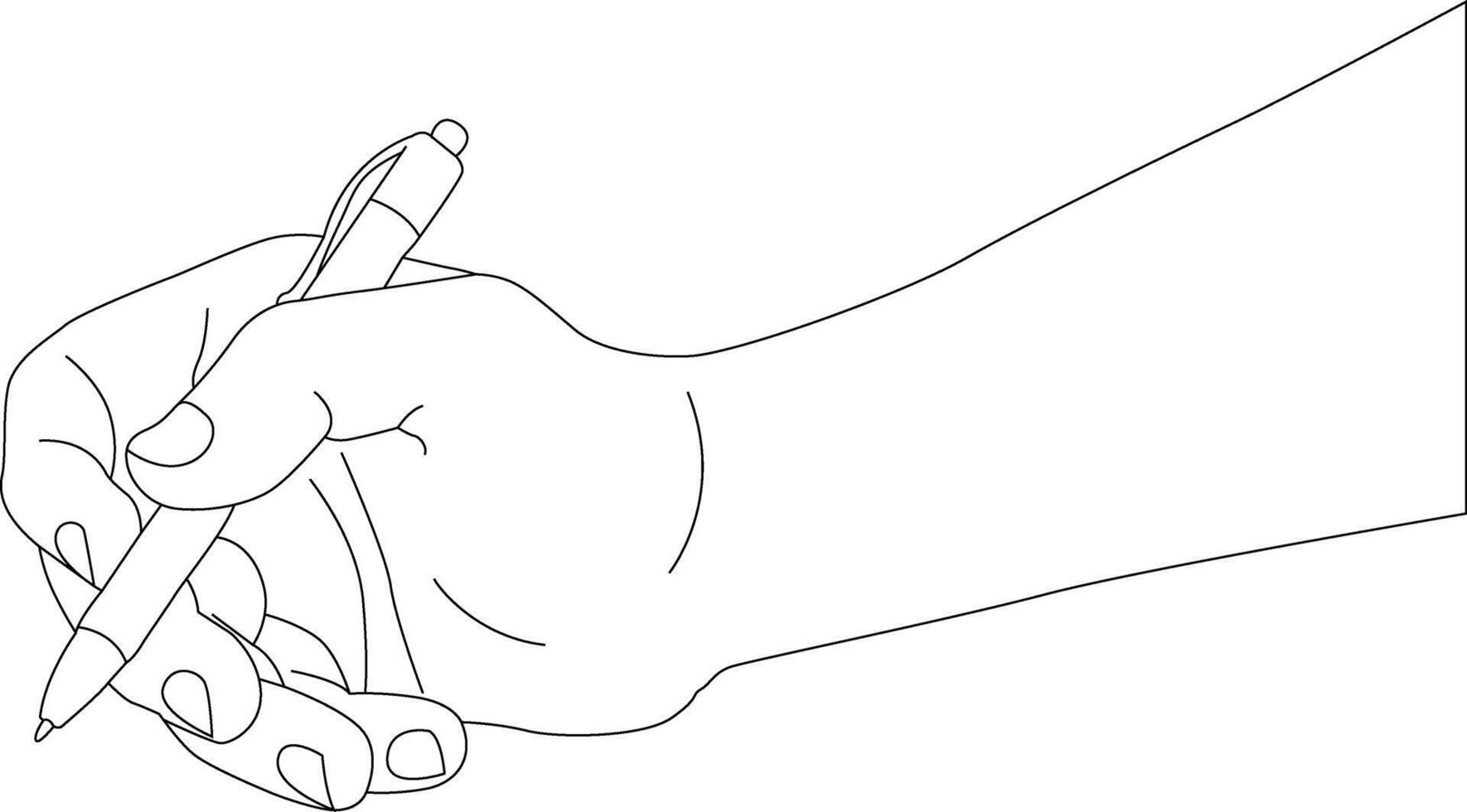 One Line Drawing Hand Holding Pen 44614006 Vector Art At Vecteezy