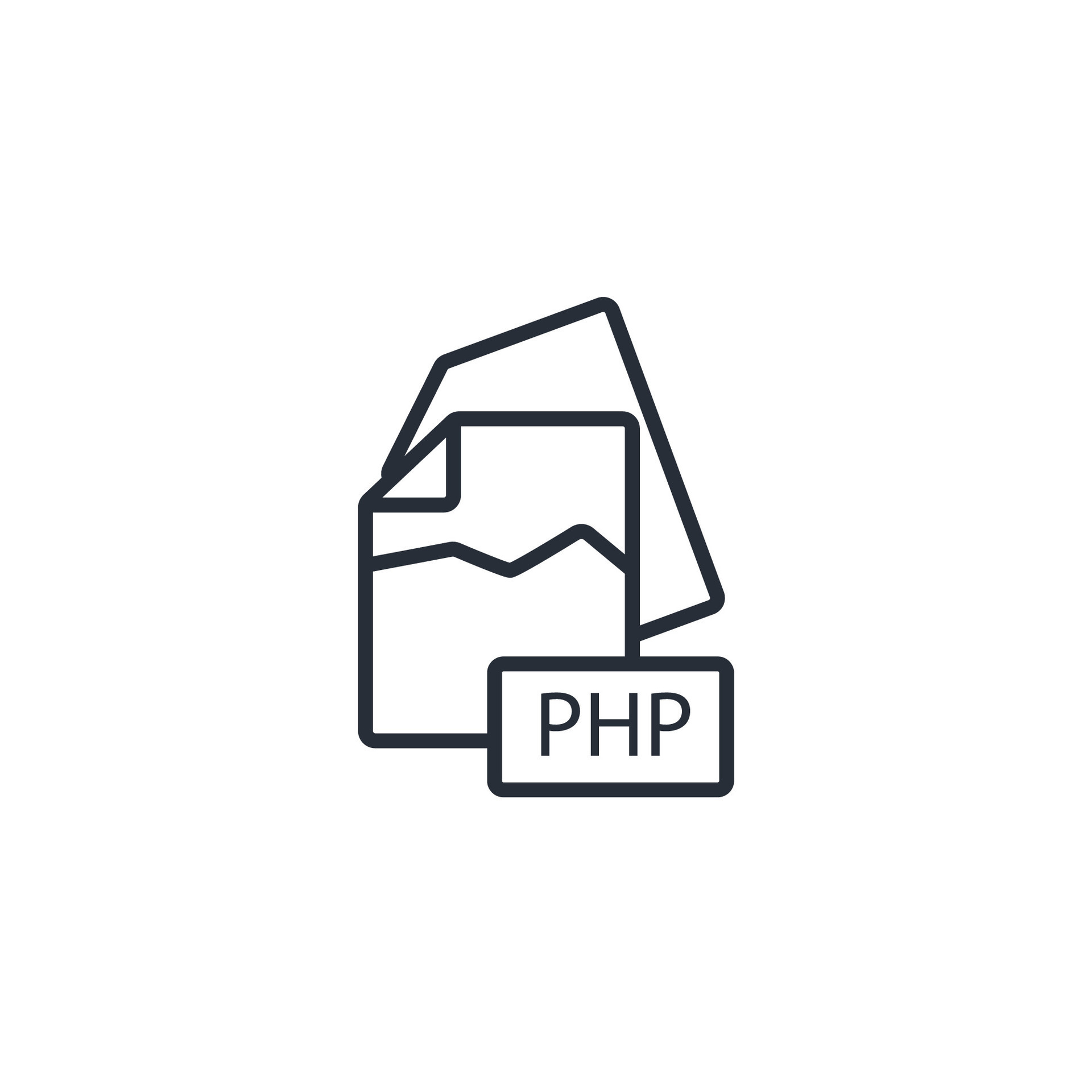 Php File Icon Editable Strokelinear Style Sign For Use Web Designlogosymbol Illustration