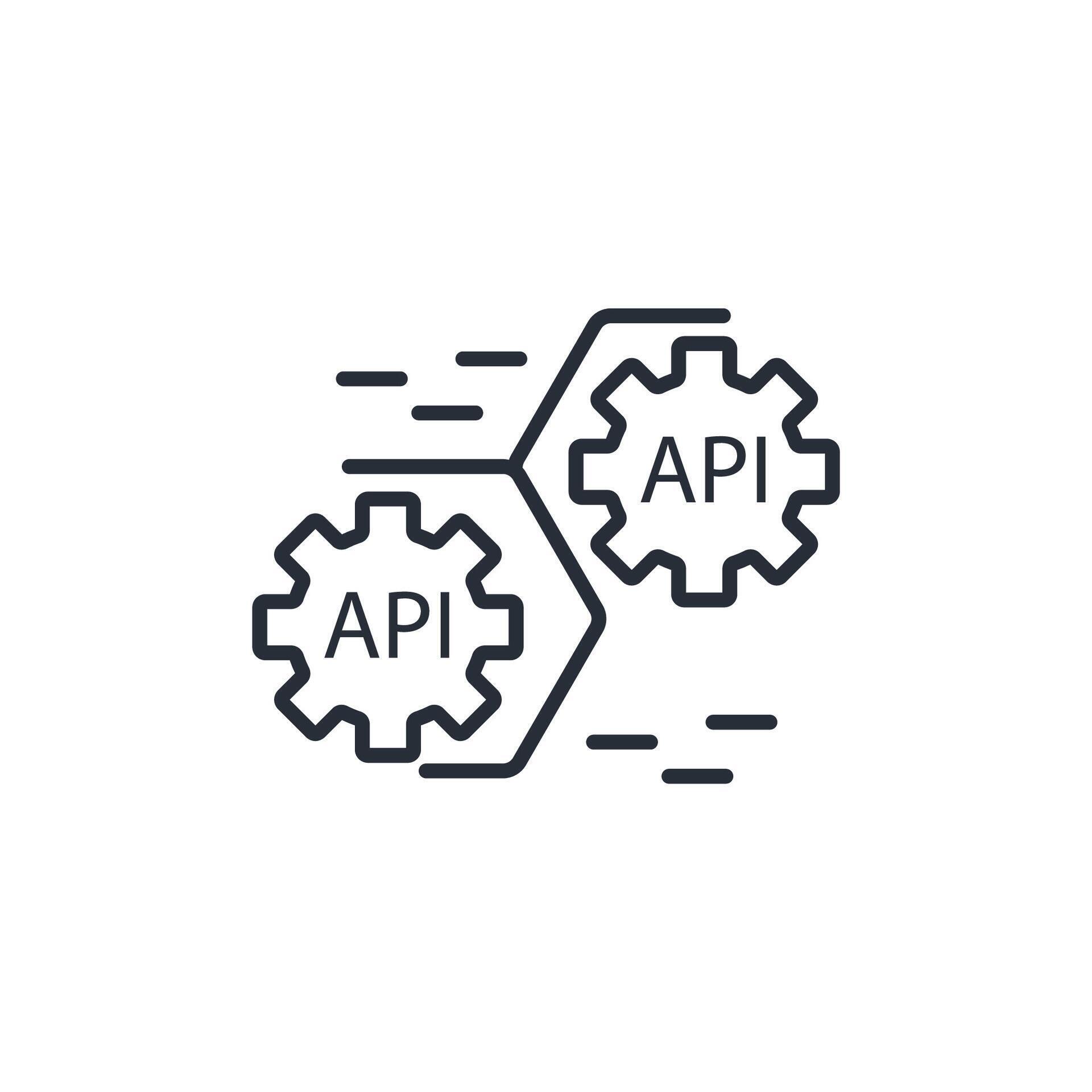 API icon. .Editable stroke.linear style sign for use web design,logo ...