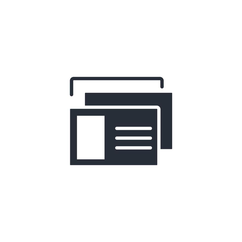 Postcard icon. .Editable stroke.linear style sign for use web design ...
