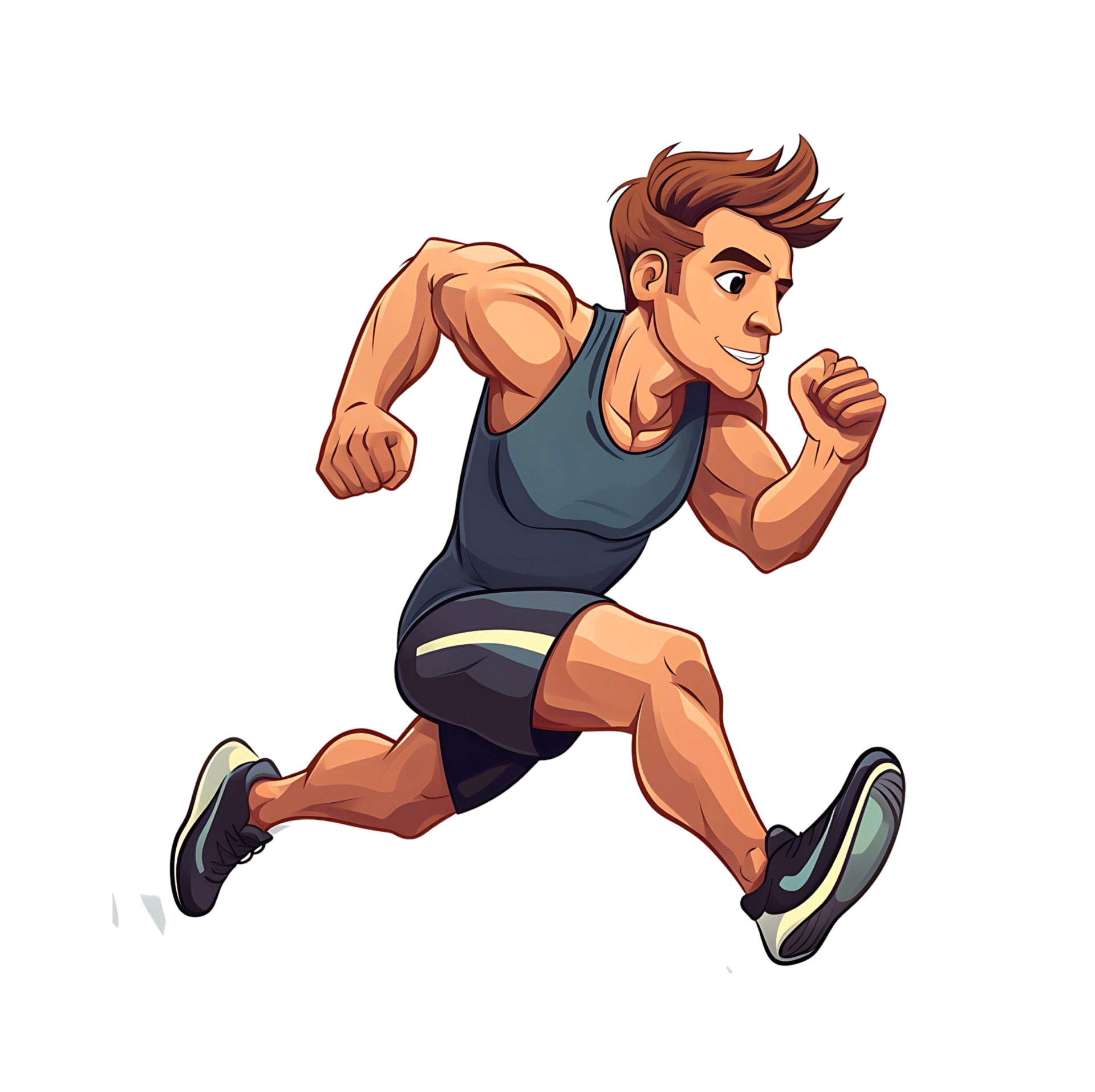 cartoon man running, cartoon character, running, cartoon character on transparent background ...
