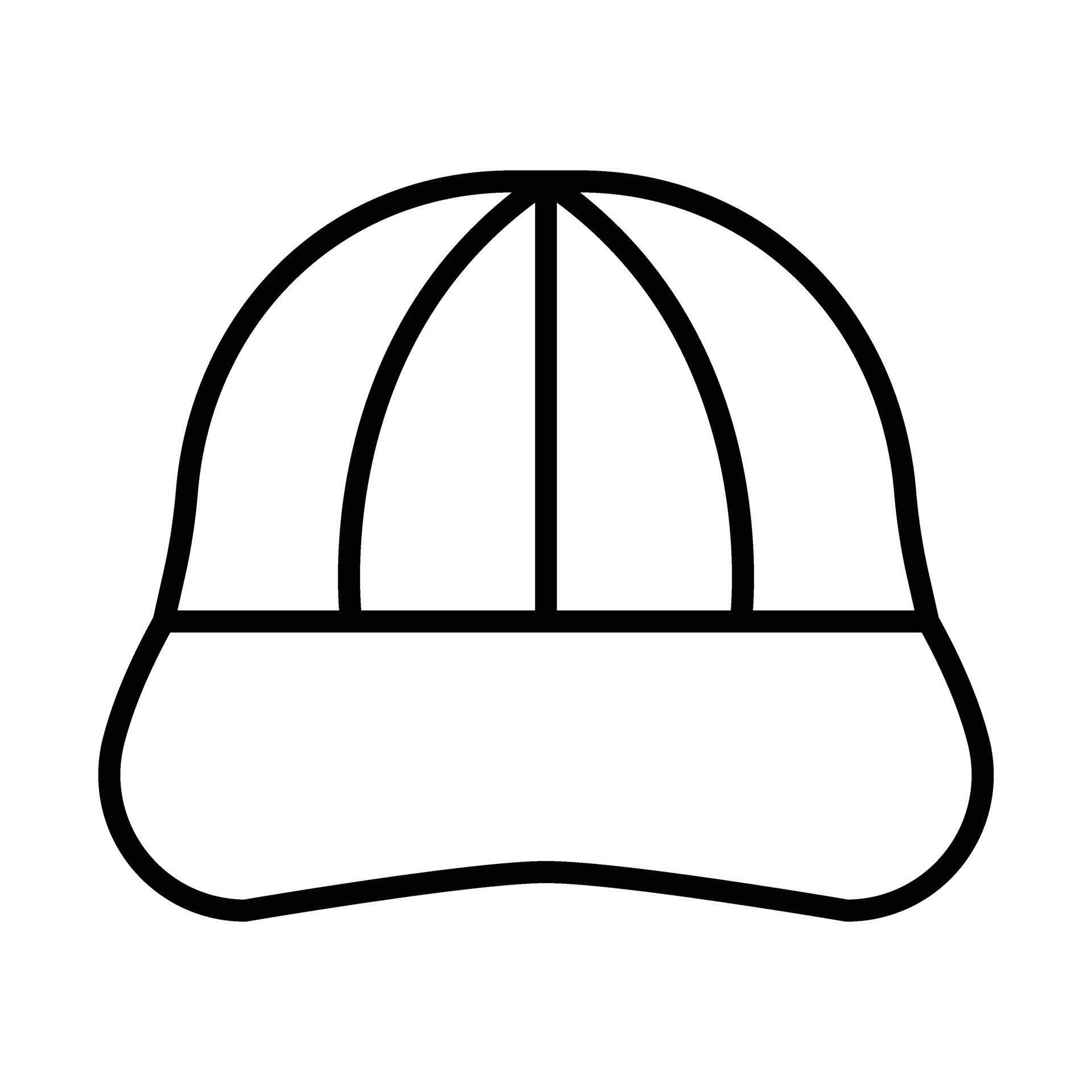 Baseball cap Line Icon Design 44621482 Vector Art at Vecteezy