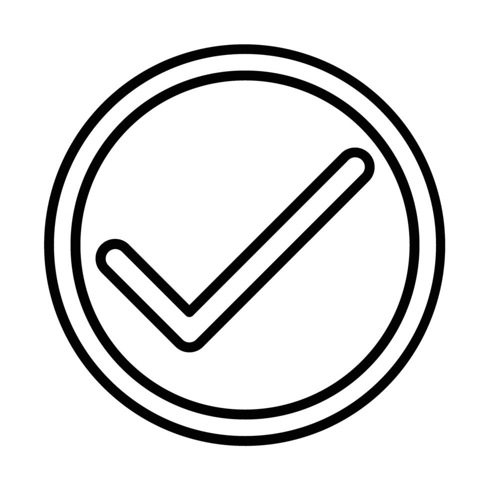 Check icon Line Icon Design 44621699 Vector Art at Vecteezy