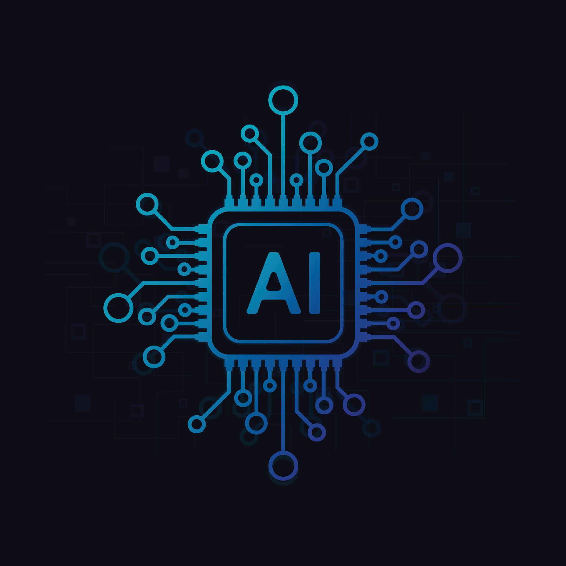 Artificial Intelligence Circuit Line Style Machine Learning Design Smart Network Digital