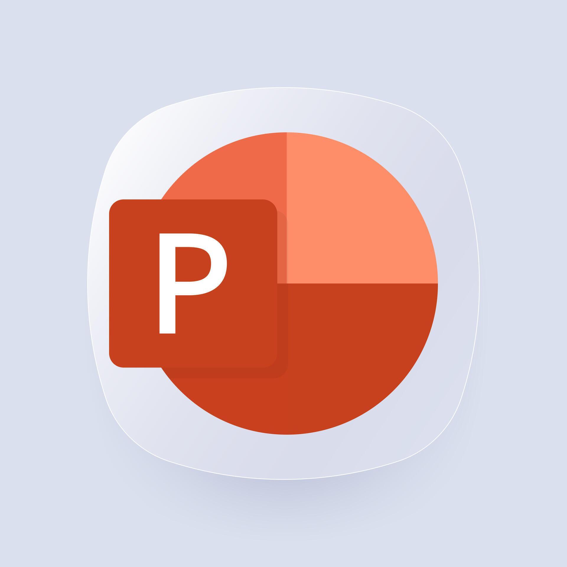 Microsoft PowerPoint logo. Software for preparing and viewing ...