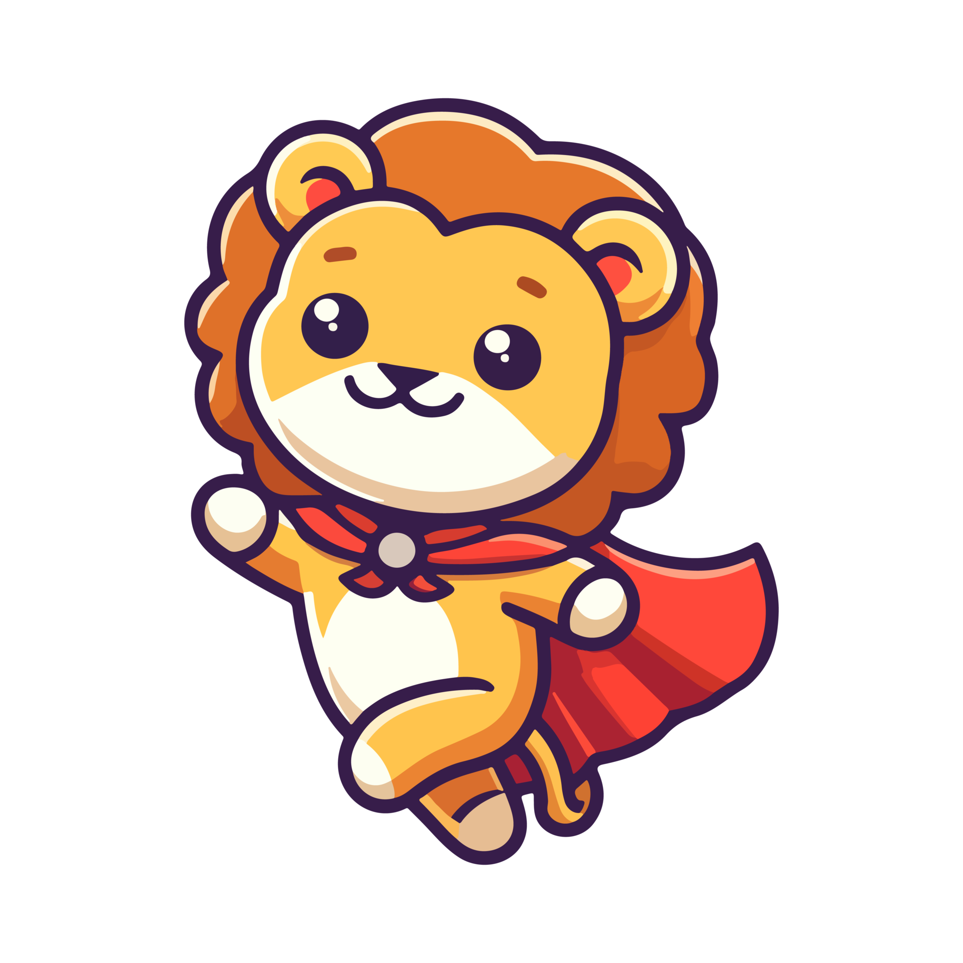 cute lion hero icon character 44626586 PNG