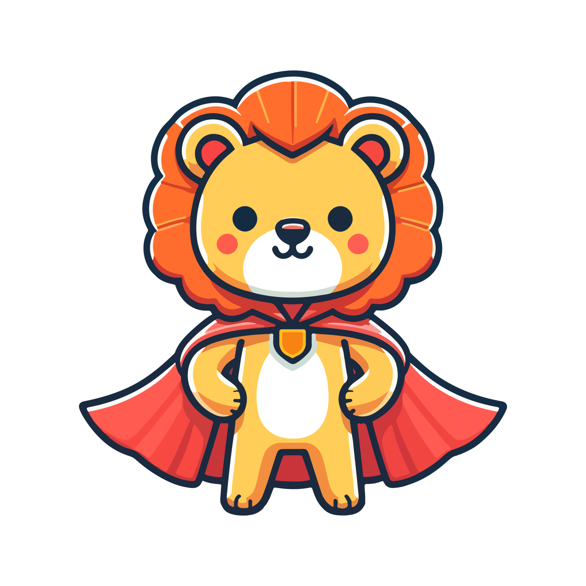 cute lion hero icon character 44626612 PNG