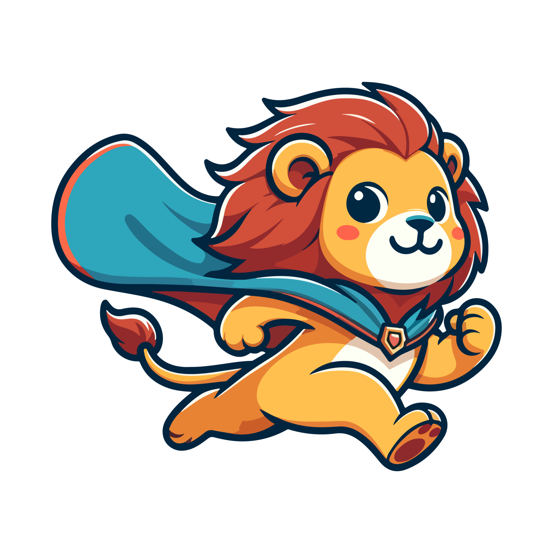 cute lion hero icon character 44626624 PNG