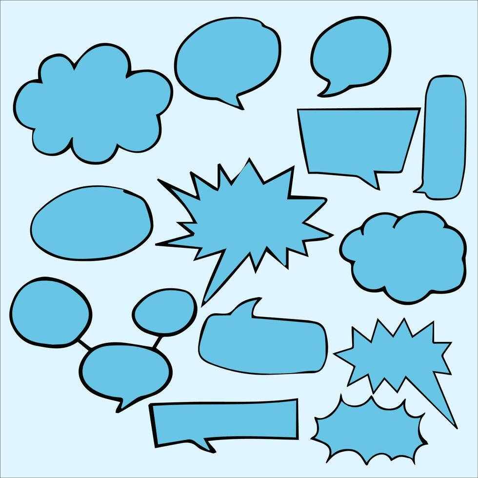 a set of speech bubbles with different shapes 44627808 Vector Art at ...