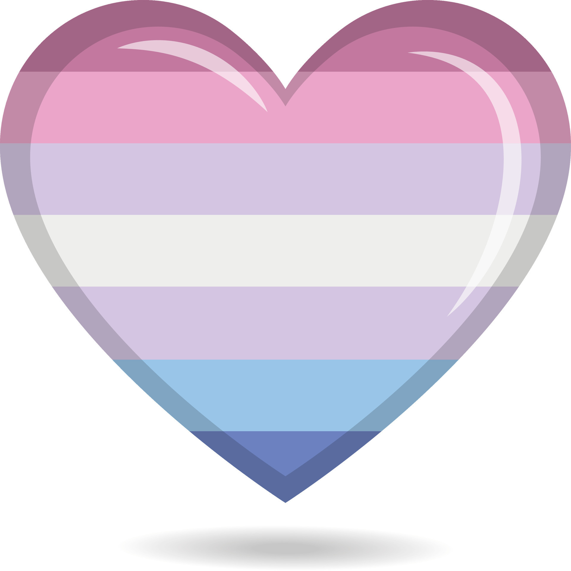 Bigender Pride Flag In Heart Shape Illustration 44629836 Vector Art At