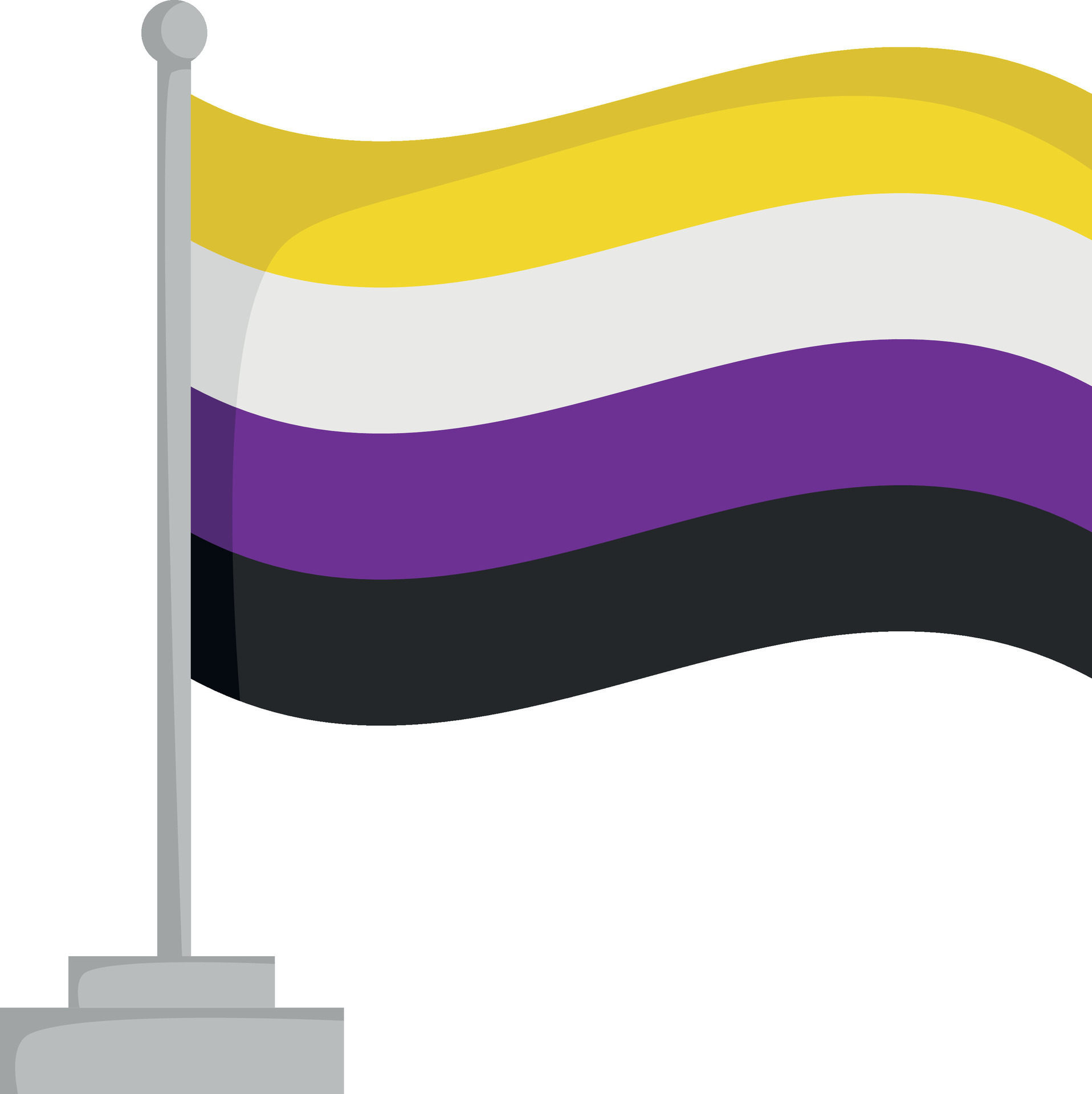 Non Binary pride flag isolated on white background Illustration 44629896 Vector Art at Vecteezy