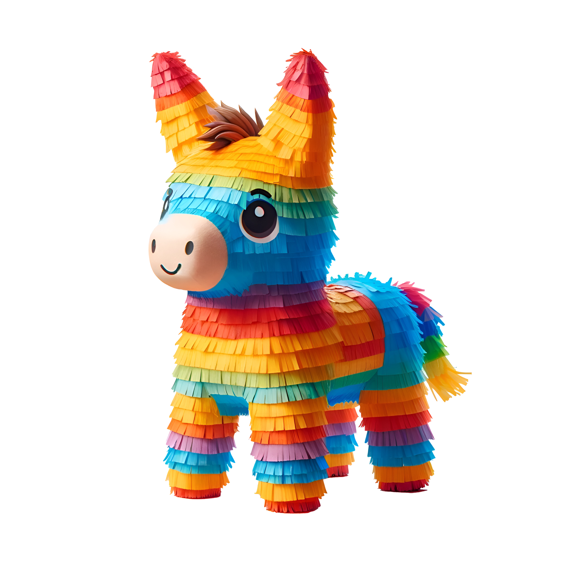 Cinco de Mayo paper Pinata with Traditional Mexican Symbols Isolated on ...