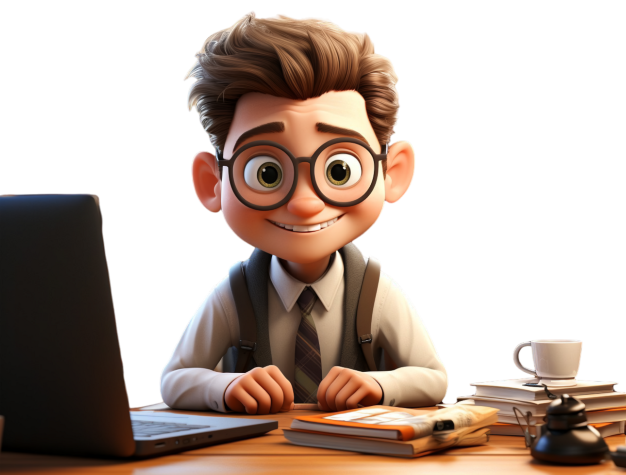 3d dibujos animados personaje de un joven hombre trabajando con ... 3d dibujos animados personaje de un joven hombre trabajando con ...