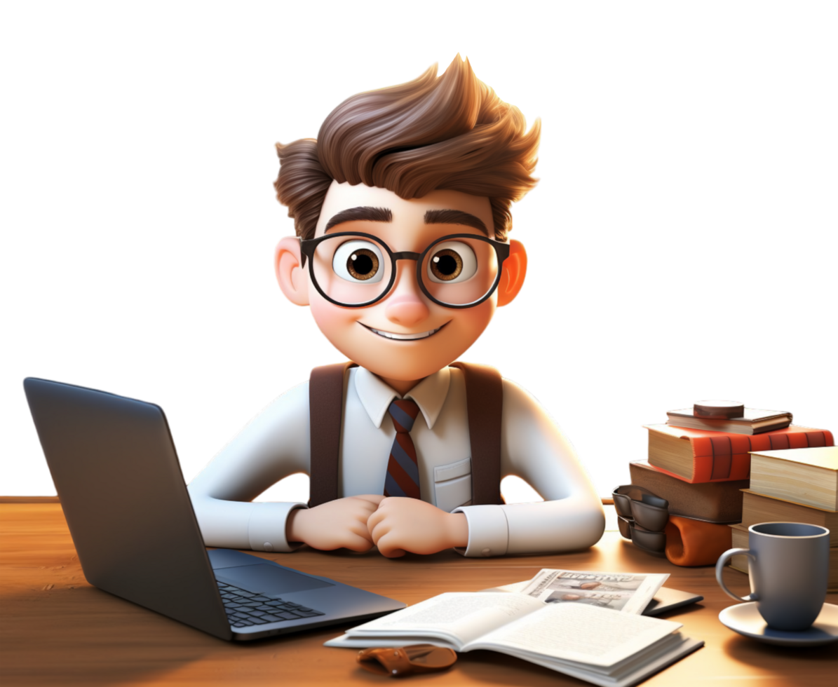 3d dibujos animados personaje de un joven hombre trabajando con ... 3d dibujos animados personaje de un joven hombre trabajando con ...