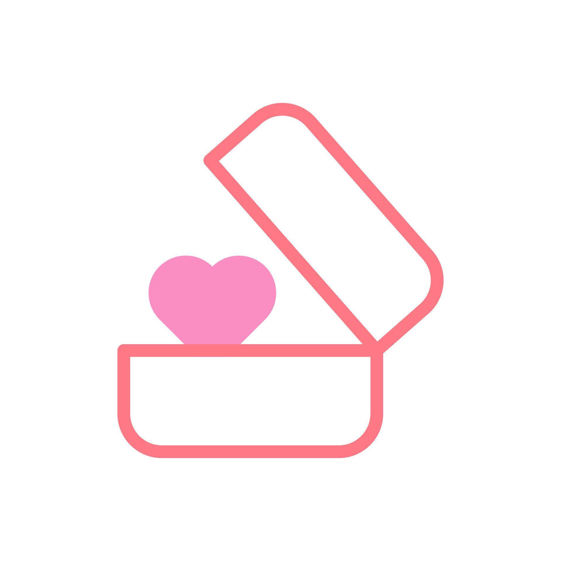 Ring Love Icon Duotune Red Pink Valentine Illustration 44639822 Vector