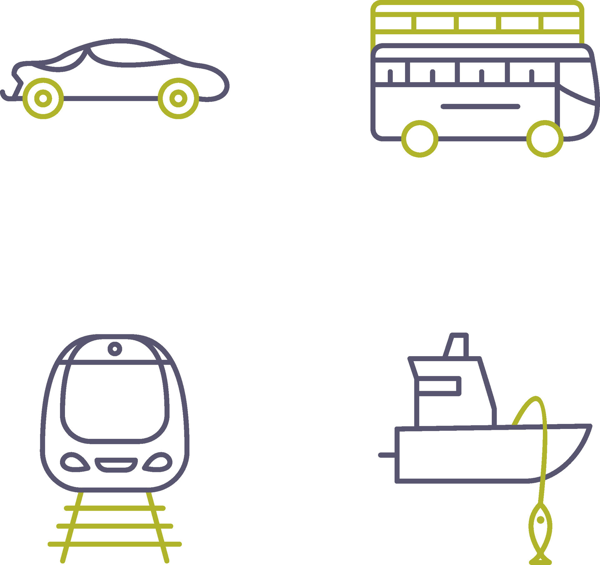 Sports Car and Double Icon 44655682 Vector Art at Vecteezy