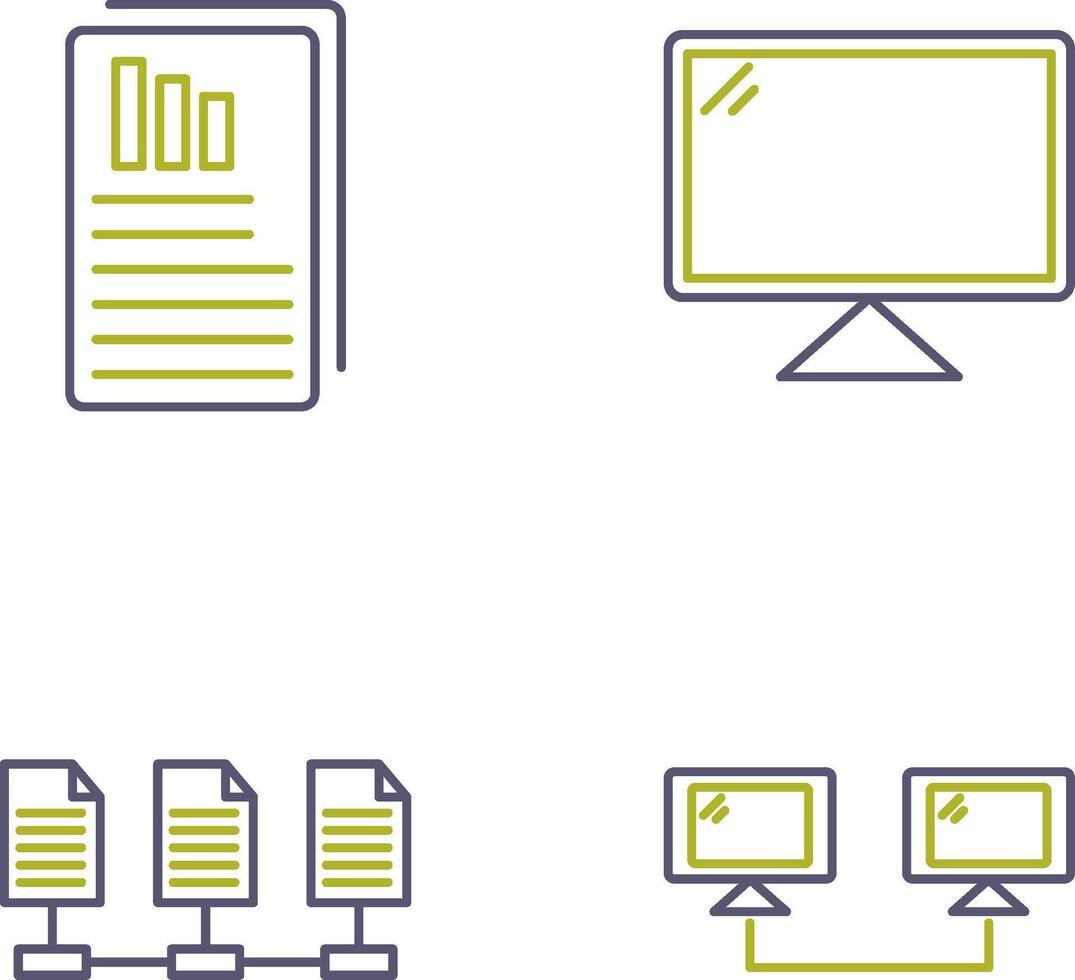Reports and Computer Icon 44655828 Vector Art at Vecteezy