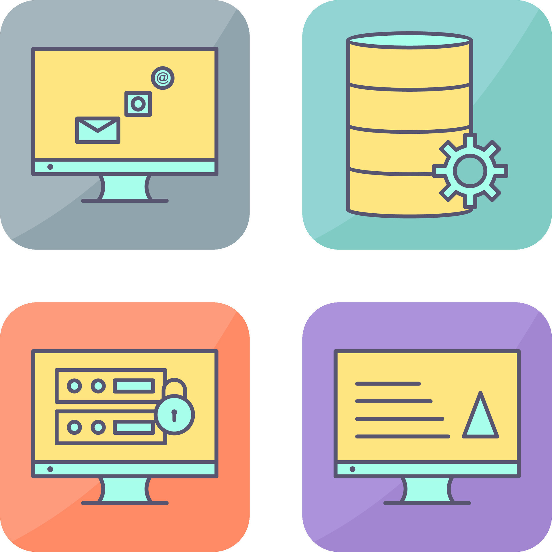 digital marketing and database management Icon 44659127 Vector Art at ...