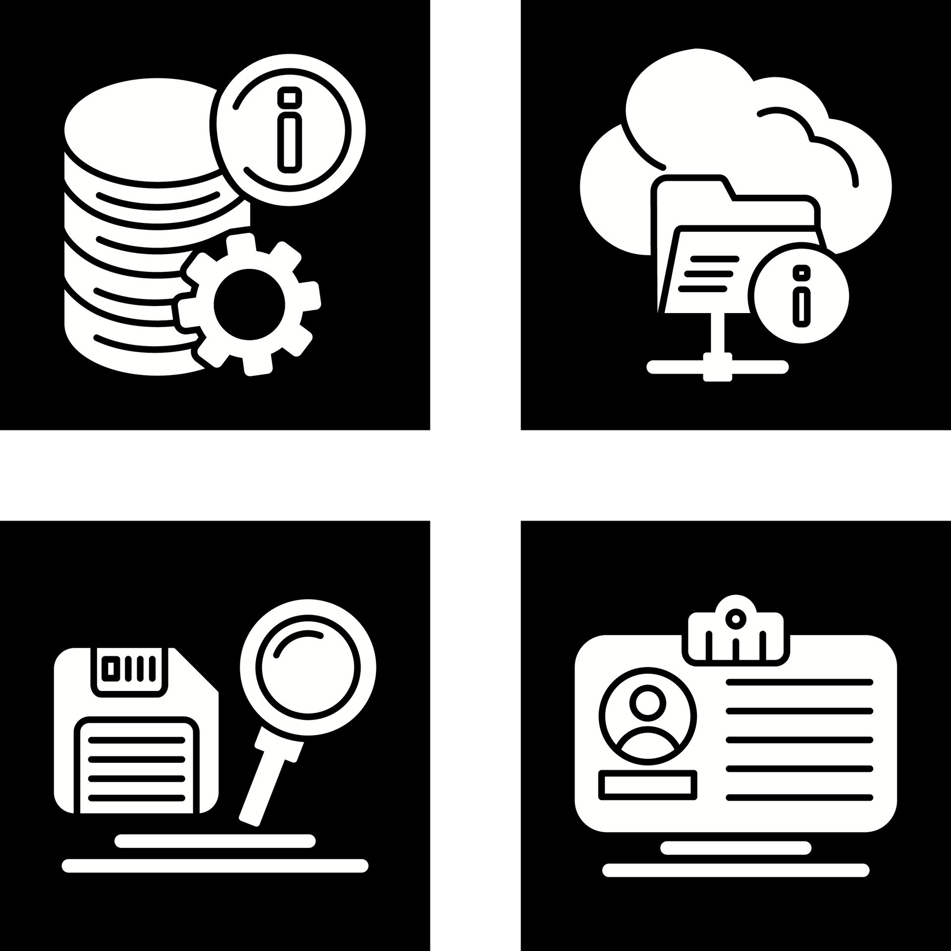 data and folder Icon 44663064 Vector Art at Vecteezy