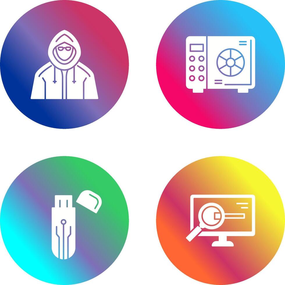 Safe Box and Hacker Icon 44669823 Vector Art at Vecteezy