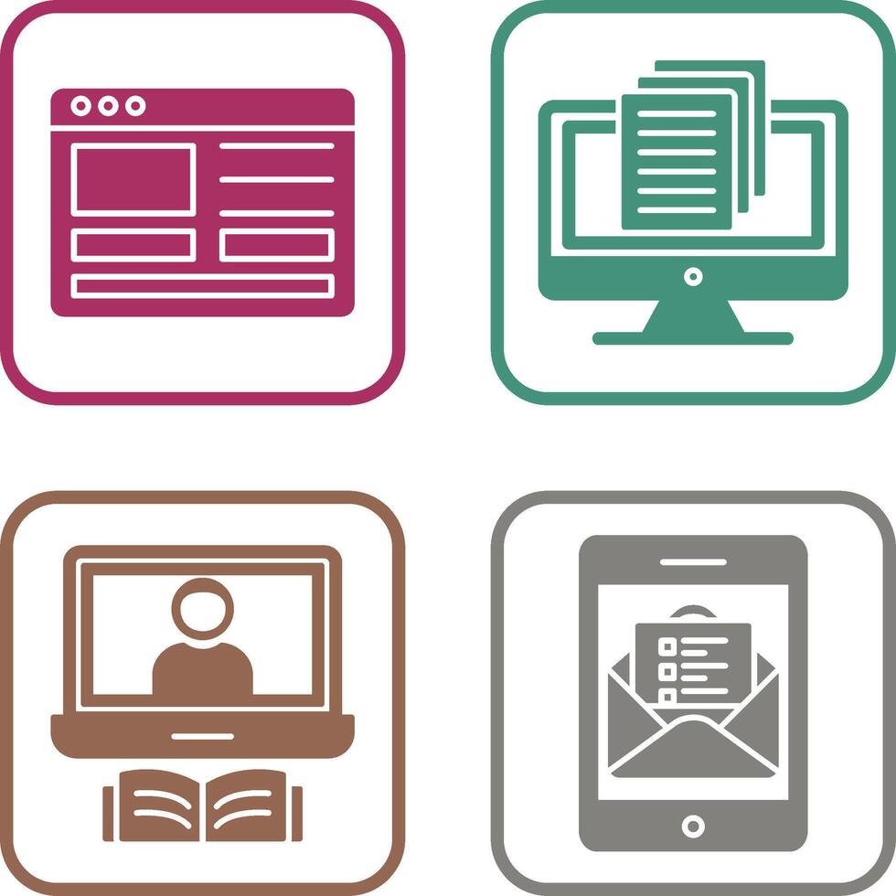 Web Design and Document Icon 44671790 Vector Art at Vecteezy