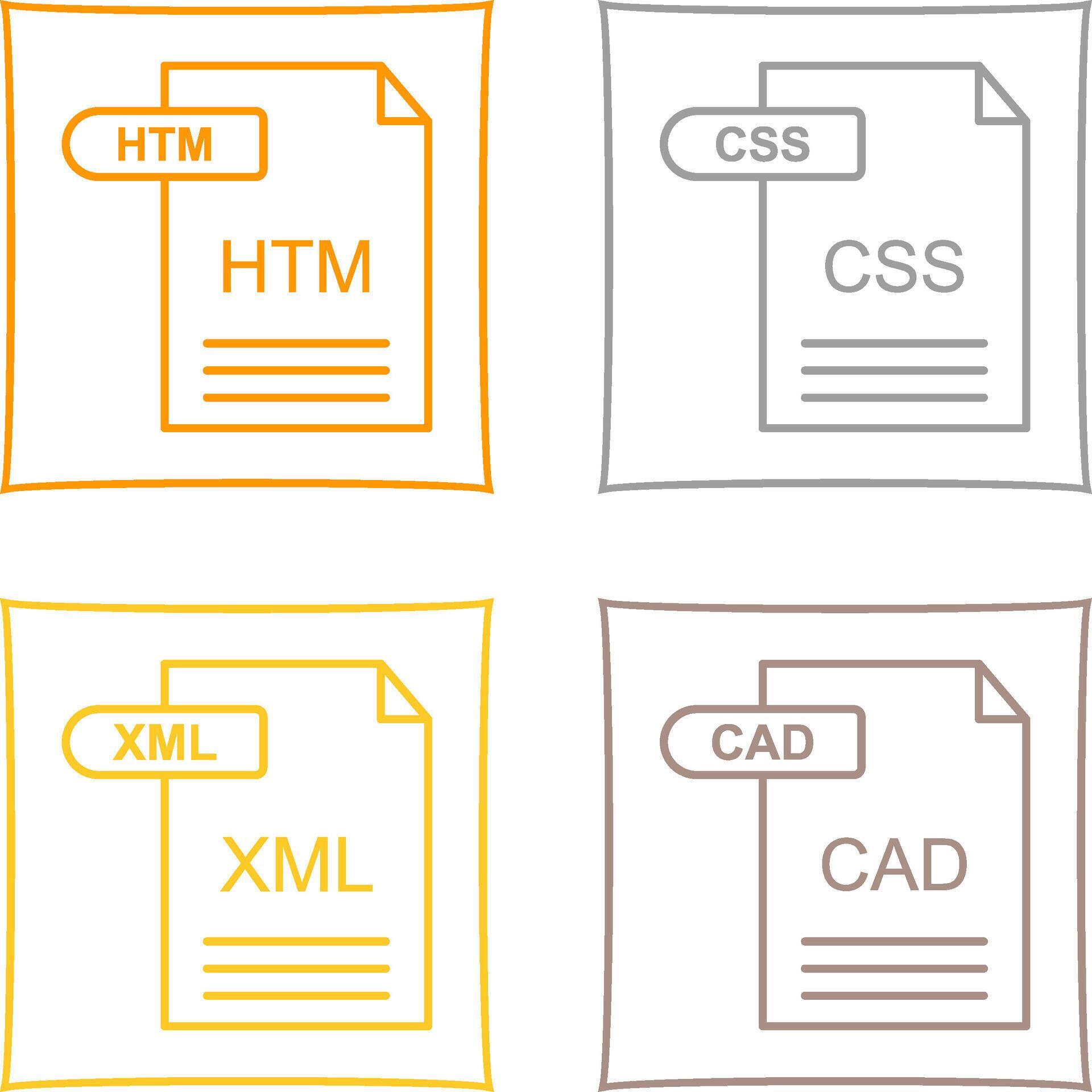 HTM and CSS Icon 44674795 Vector Art at Vecteezy