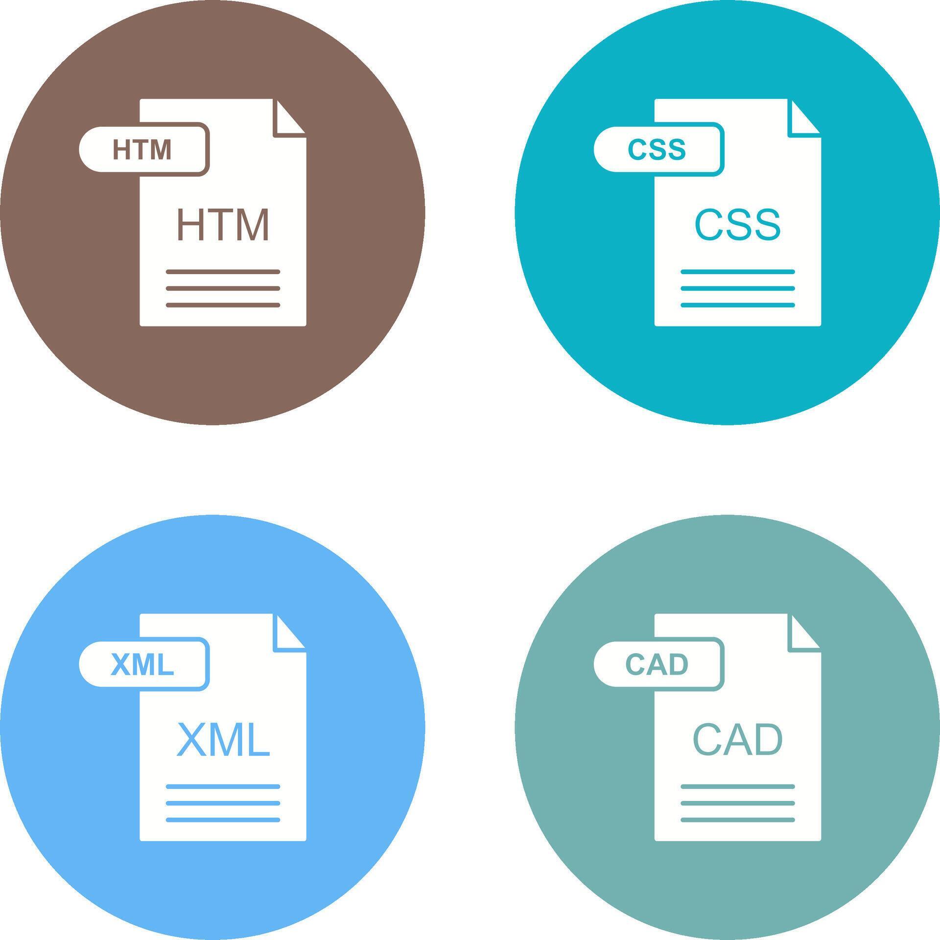 HTM and CSS Icon 44684020 Vector Art at Vecteezy