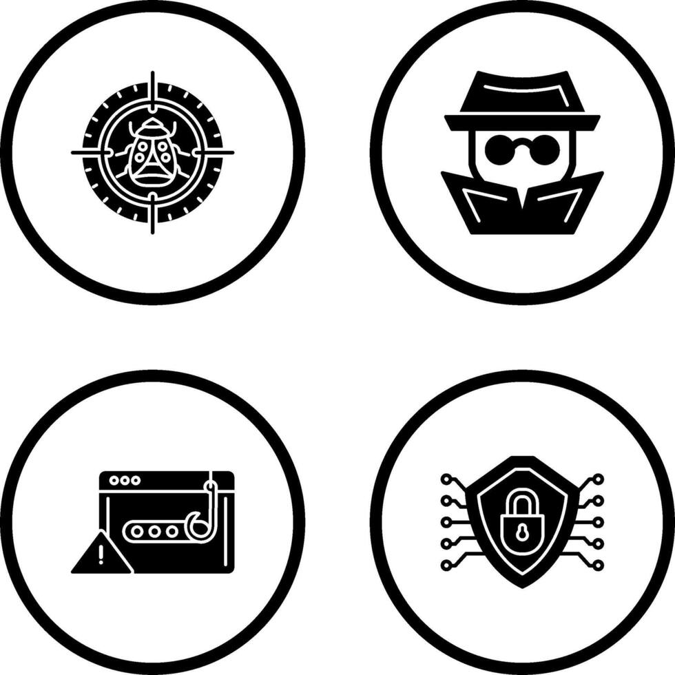 Bug Target And Hacker Icon 44684865 Vector Art At Vecteezy