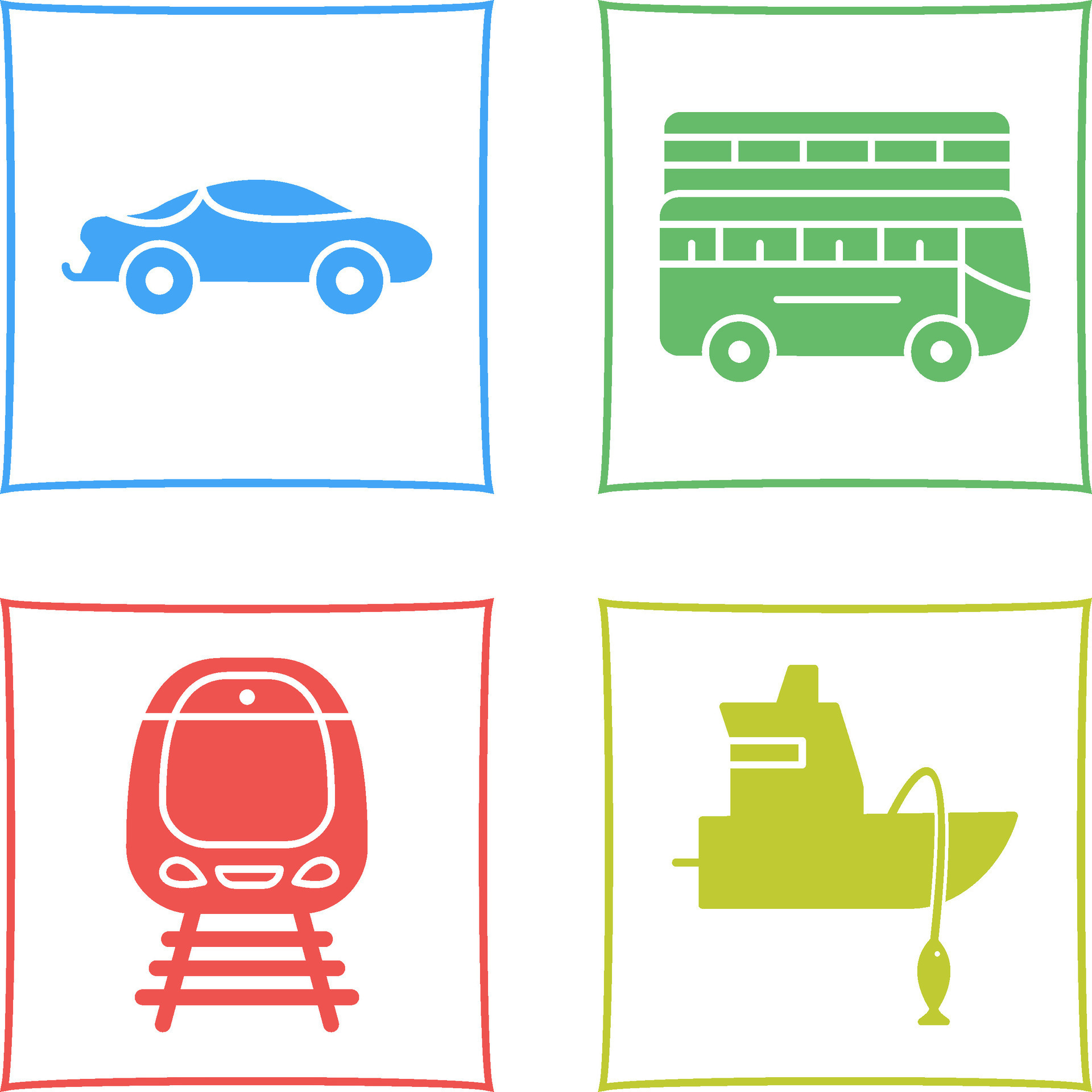 Sports Car and Double Icon 44685720 Vector Art at Vecteezy