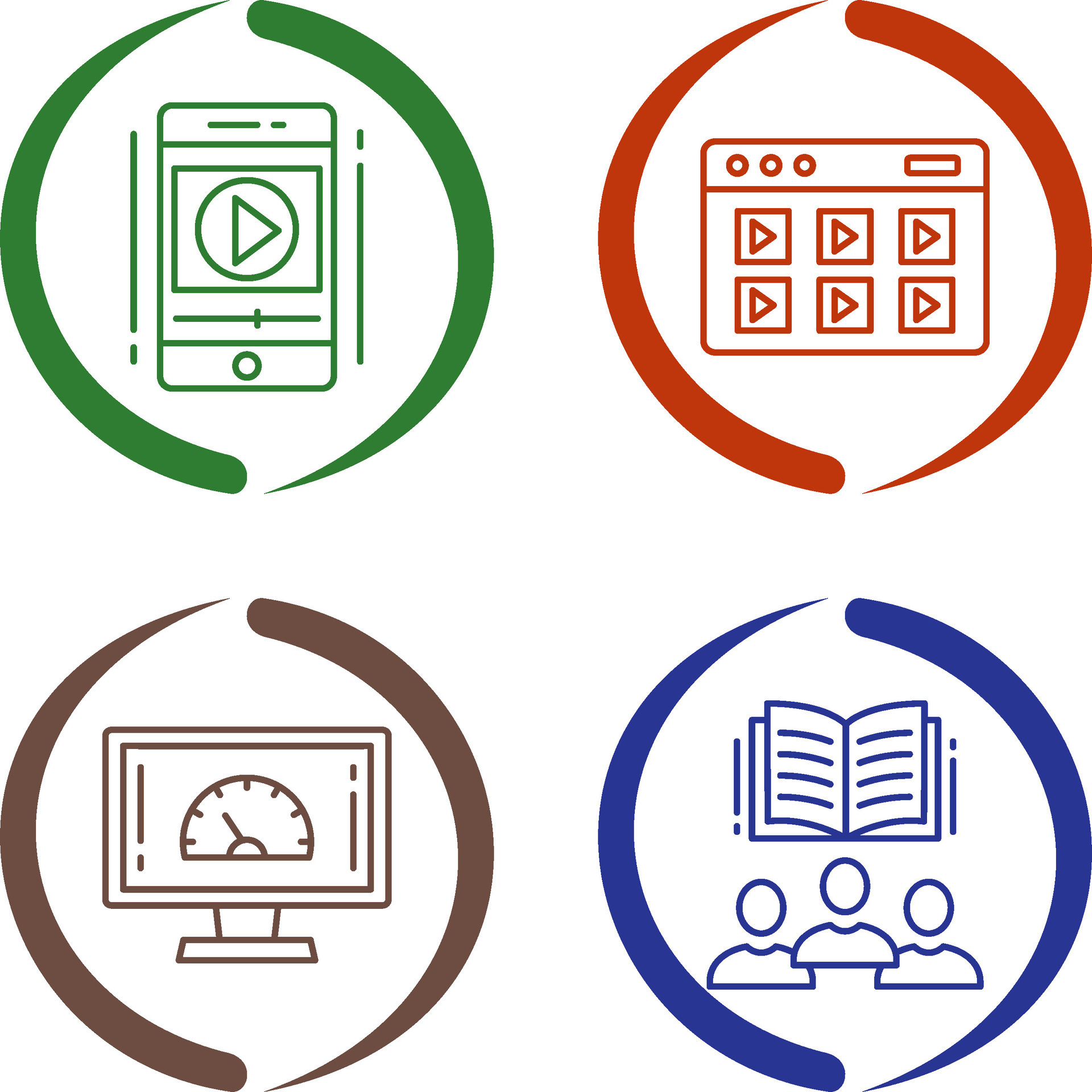 Smartphone and Online Course Icon 44704295 Vector Art at Vecteezy