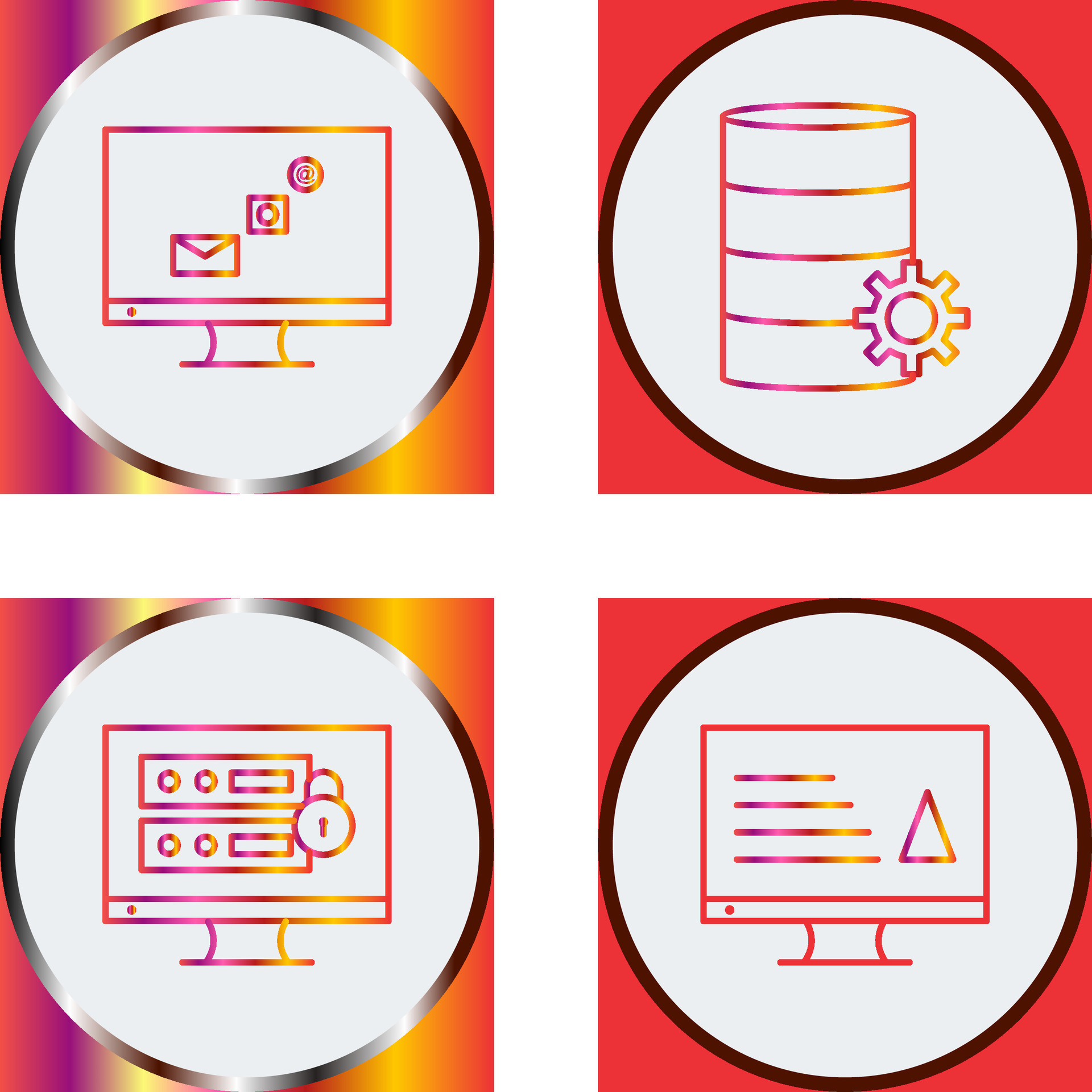 digital marketing and database management Icon 44705972 Vector Art at ...