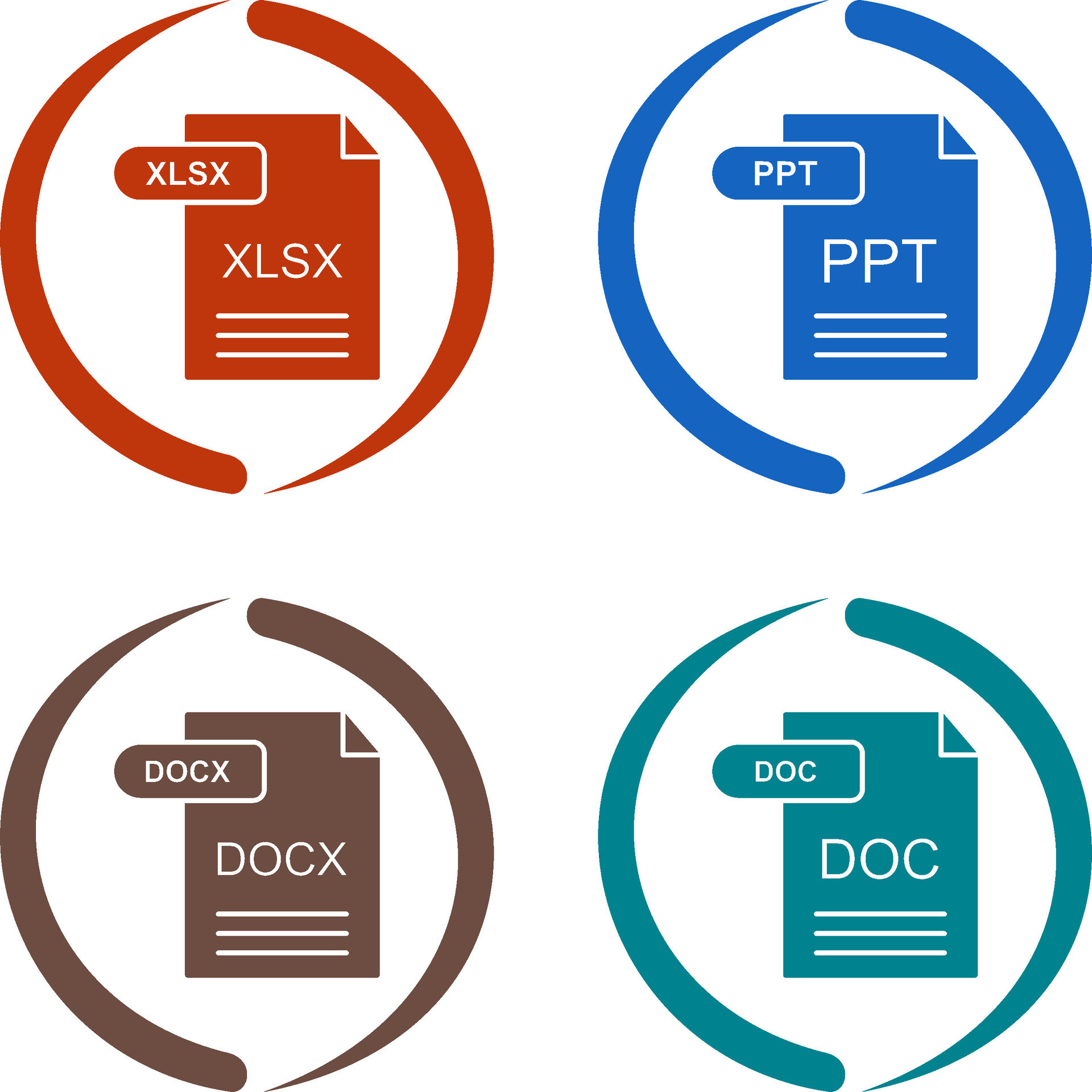 Xlsx And Ppt Icon 44714002 Vector Art At Vecteezy
