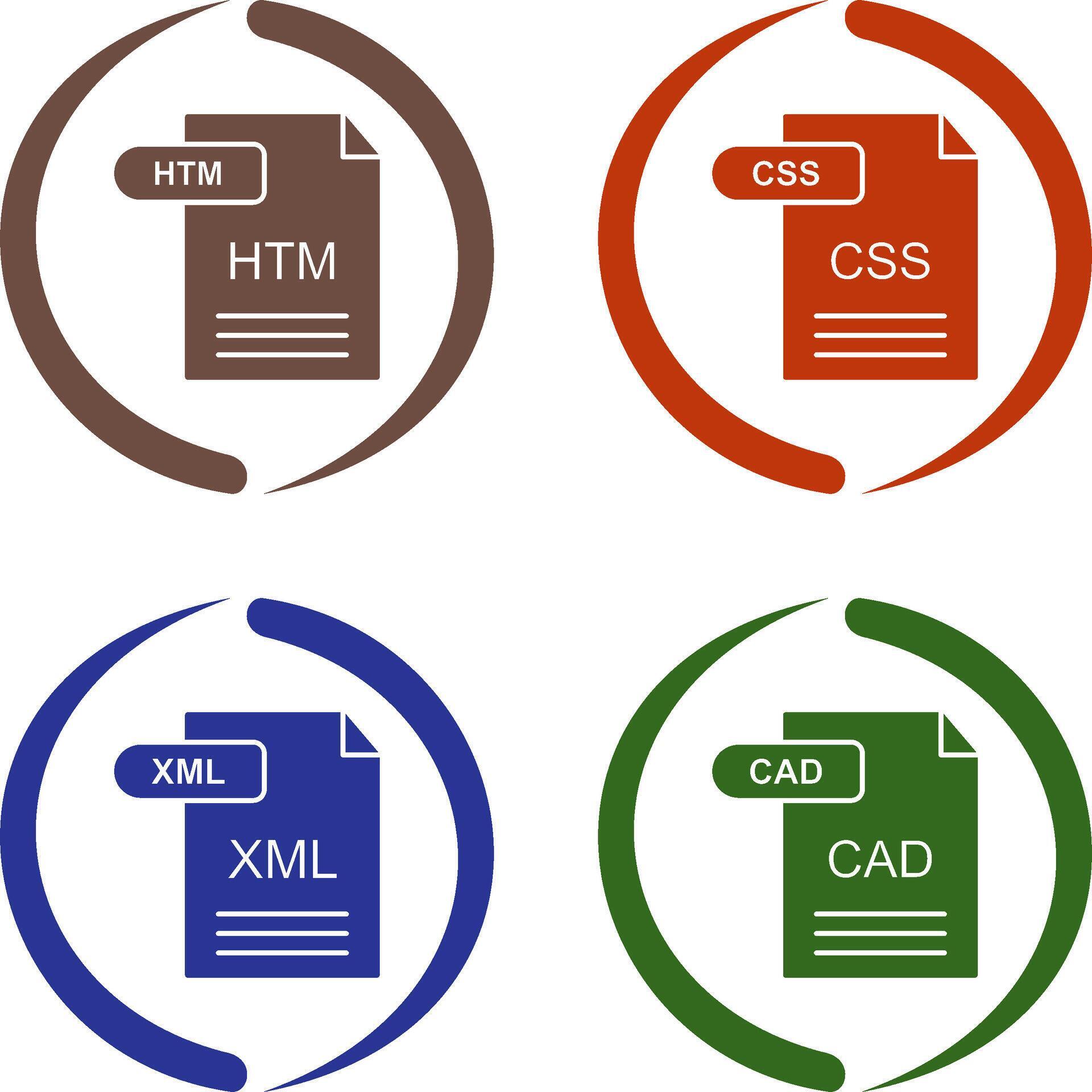 HTM and CSS Icon 44714875 Vector Art at Vecteezy